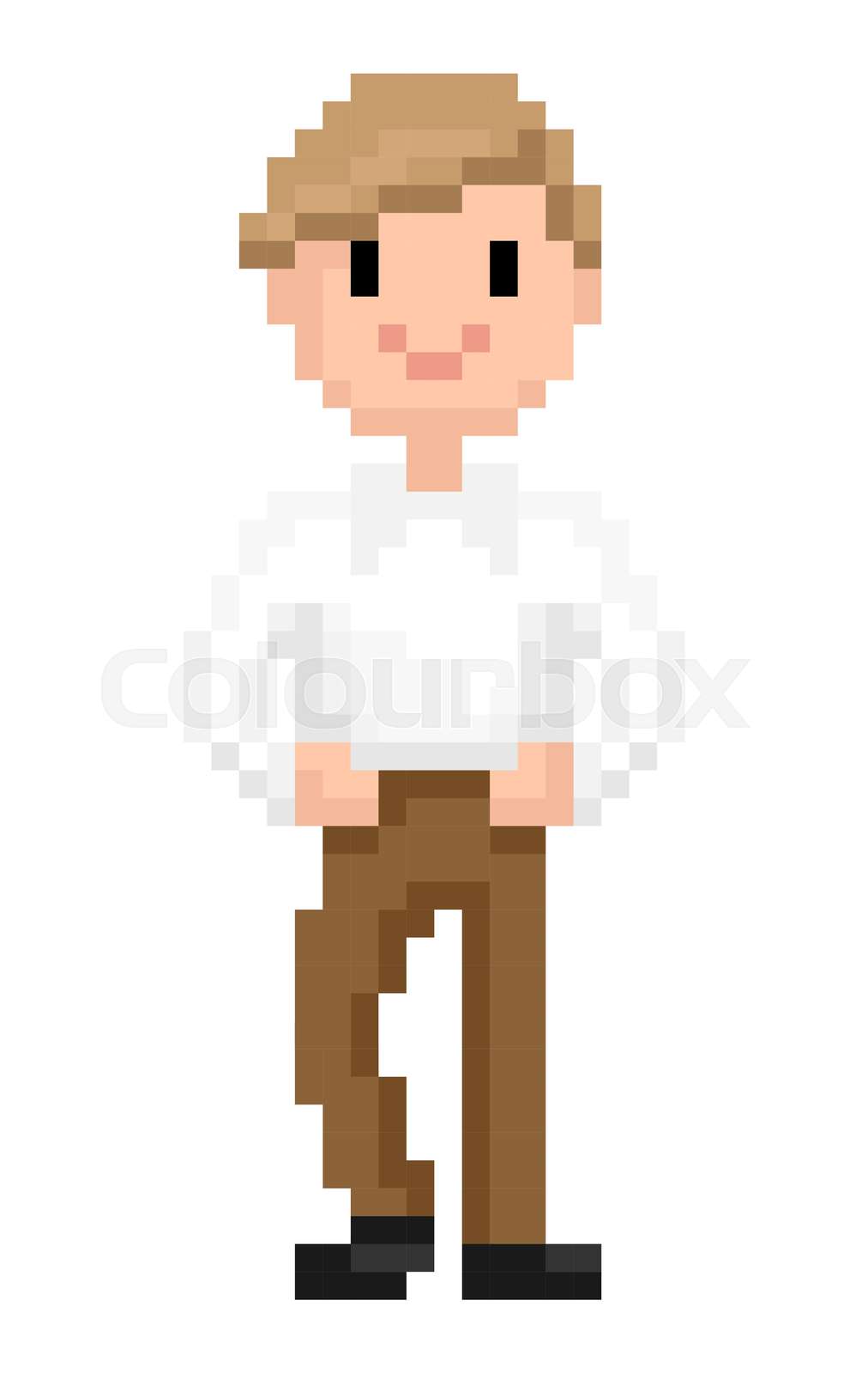 Character Wearing Modest Clothes Pixel Art Vector | Stock vector ...
