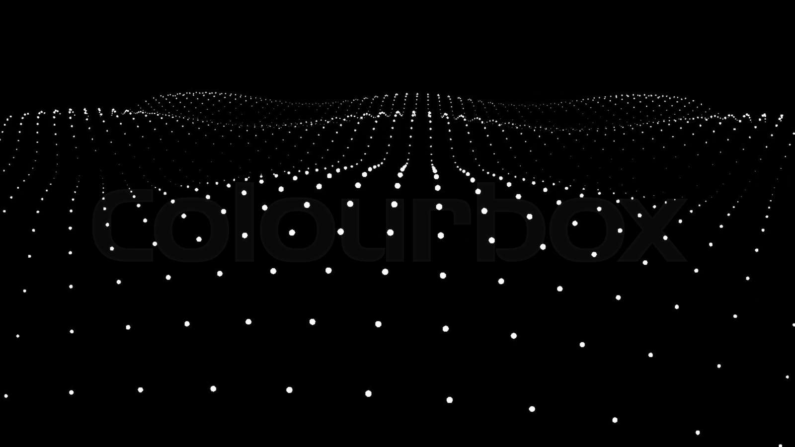 Undulating movement with white round dots on a black background | Stock ...