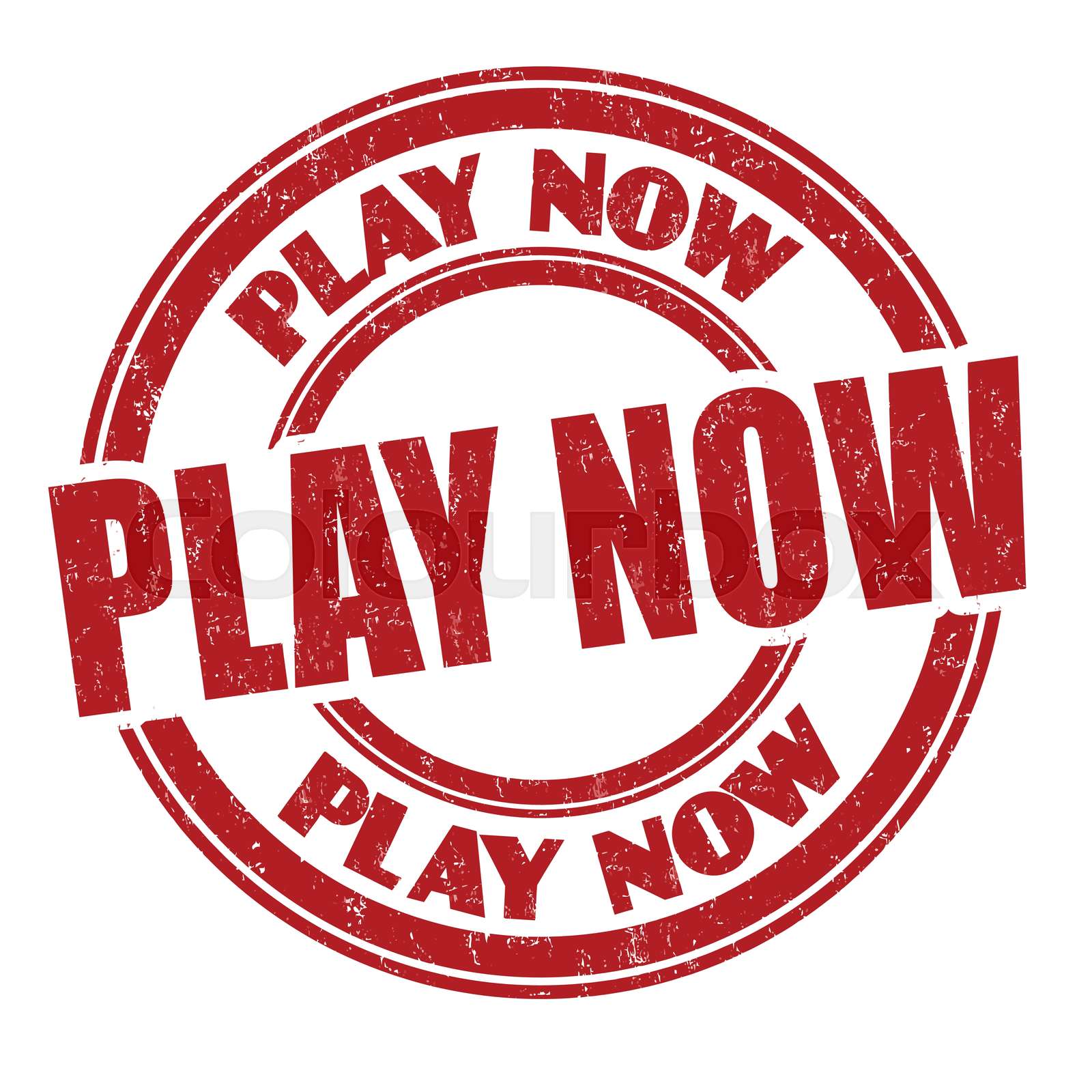 Play now sign or stamp | Stock vector | Colourbox