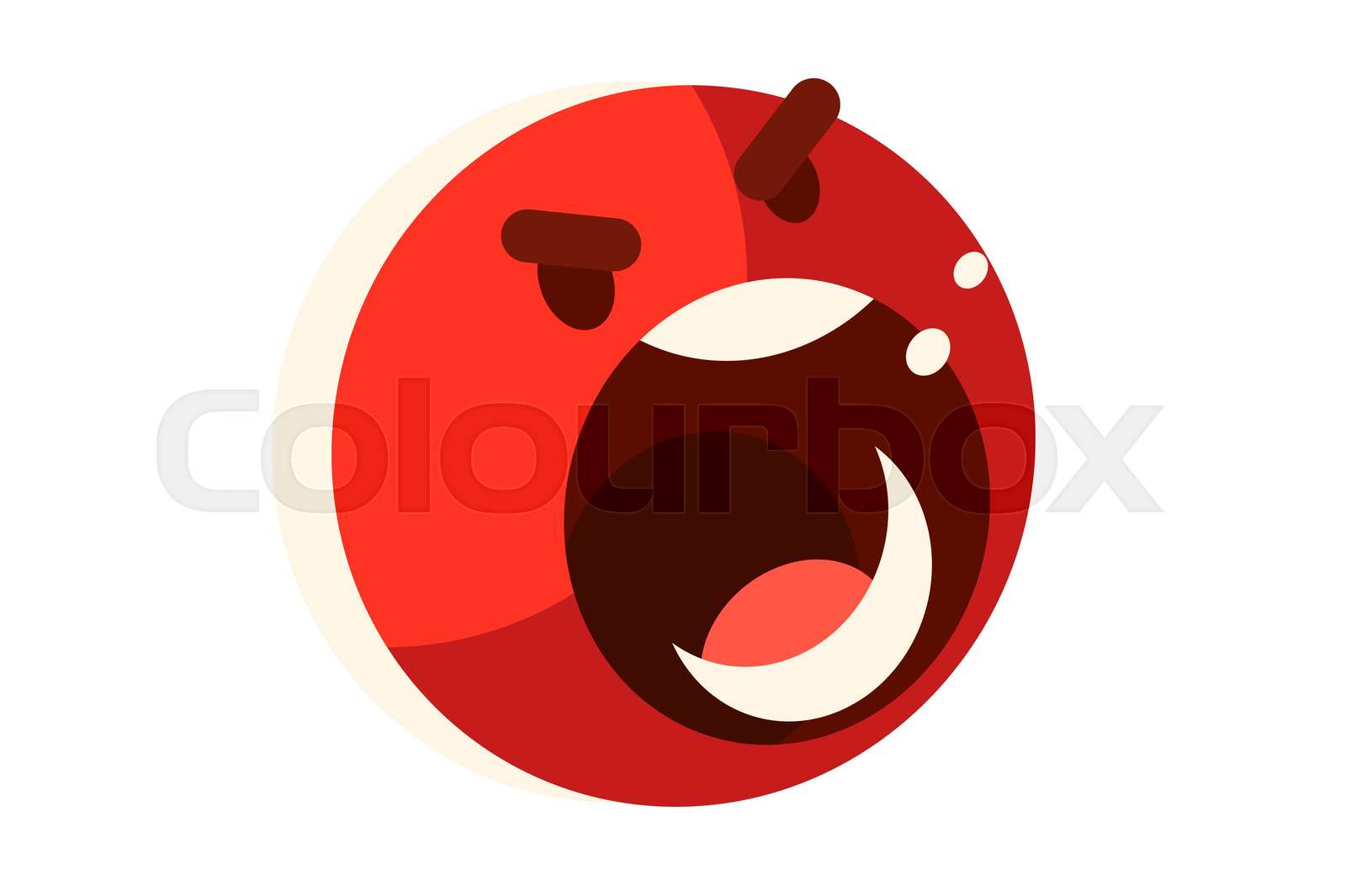 Angry smiley face | Stock vector | Colourbox