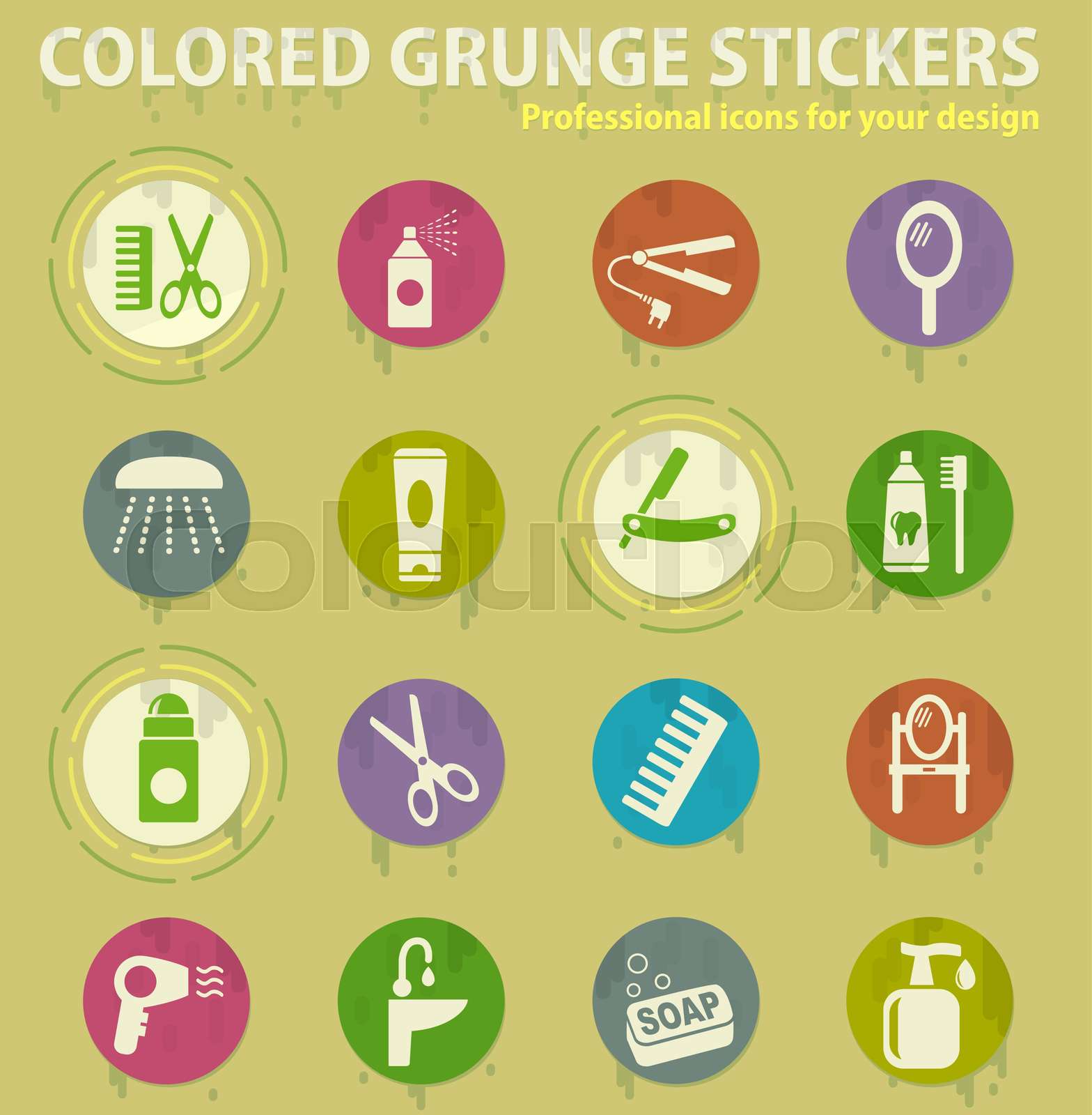 personal care icon set | Stock vector | Colourbox