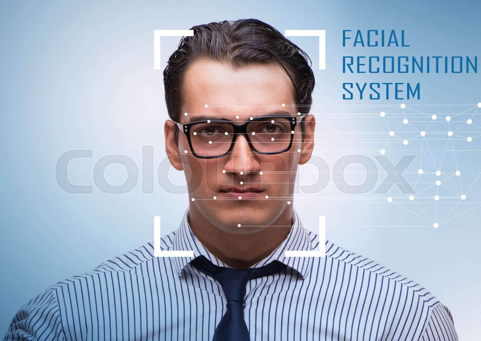 Concept of face recognition software and hardware | Stock image | Colourbox