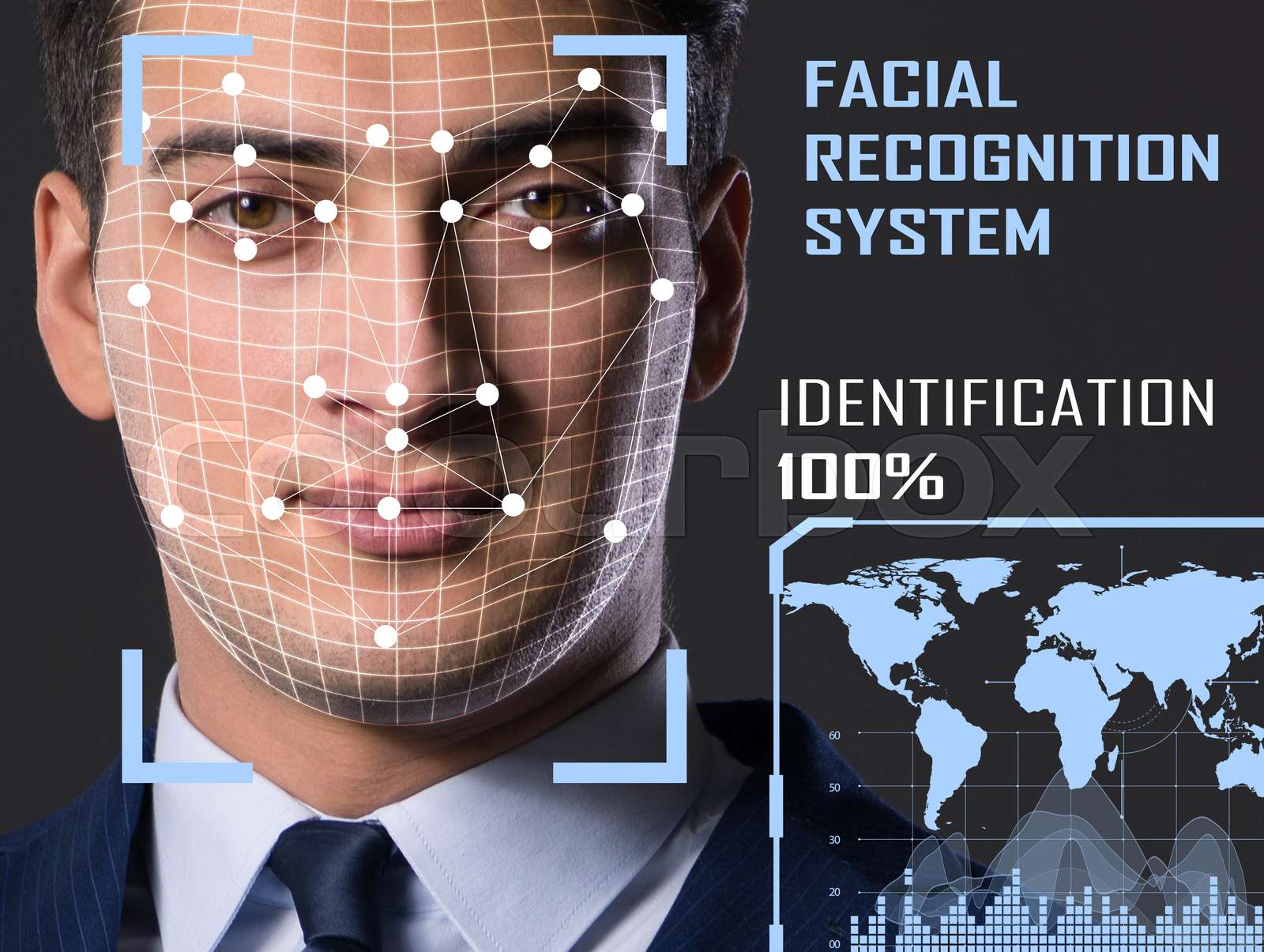 Concept of face recognition software and hardware | Stock image | Colourbox