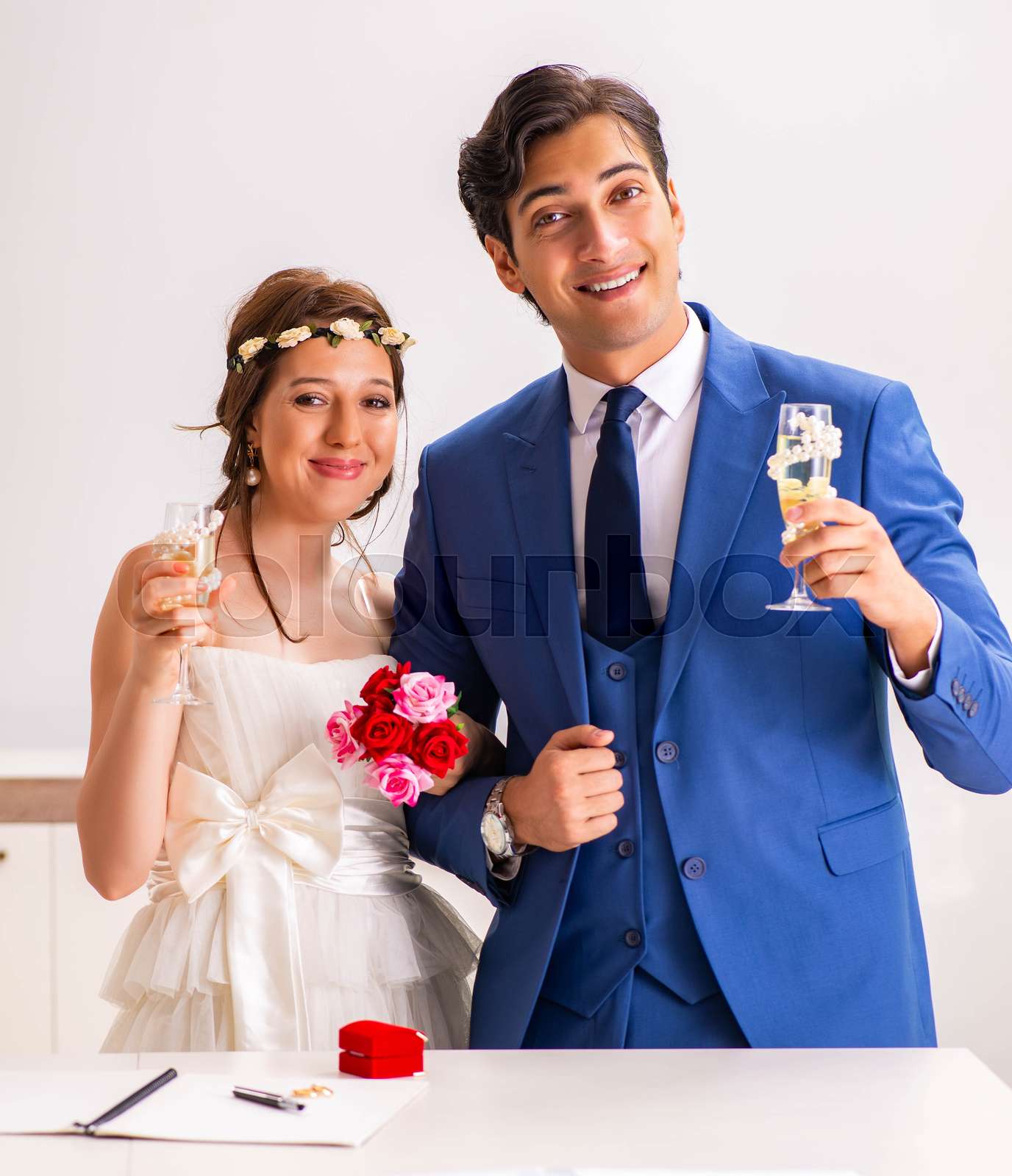 Wedding ceremony with wife and husband | Stock image | Colourbox