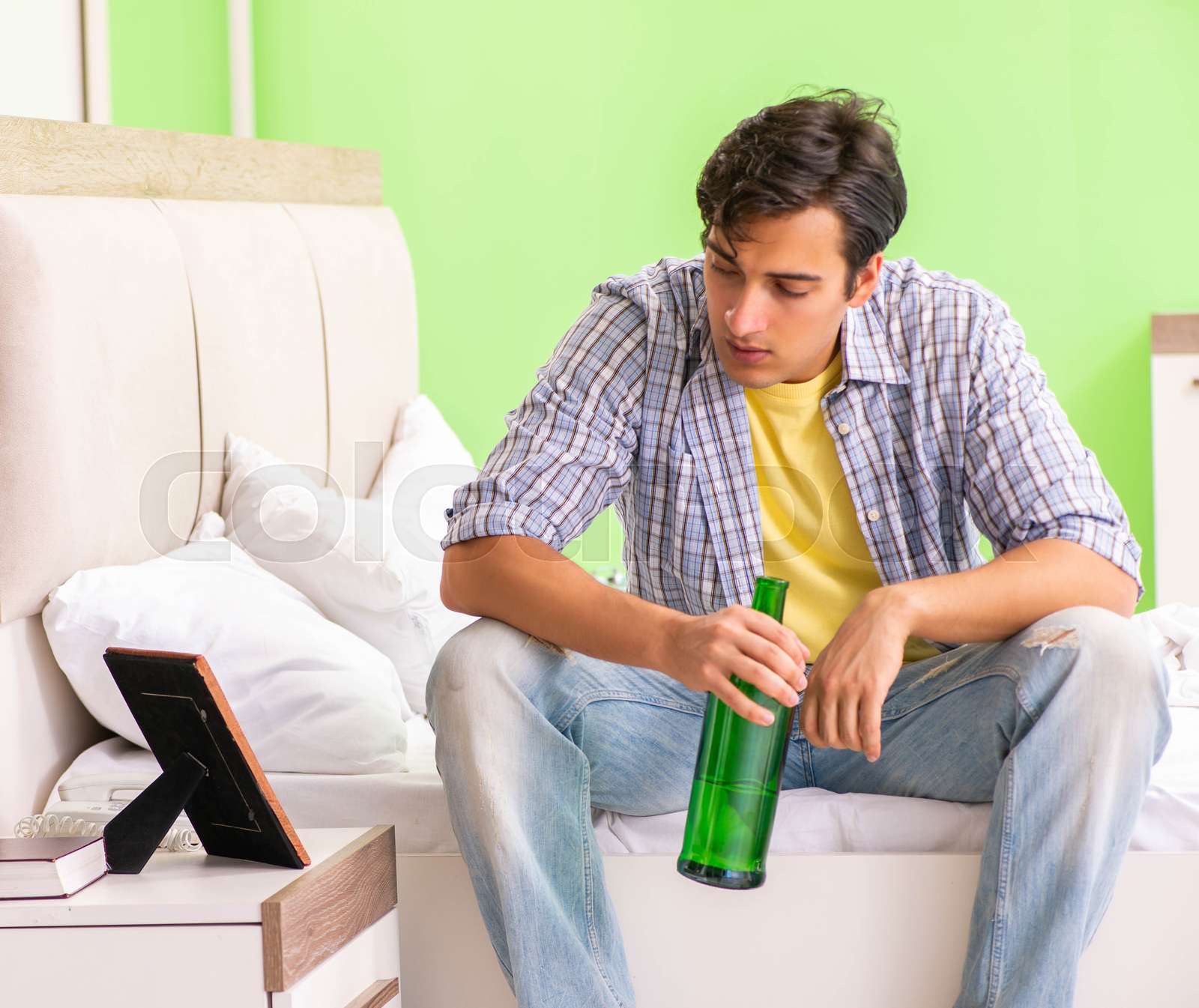 Young man sad in unhappy love concept | Stock image | Colourbox