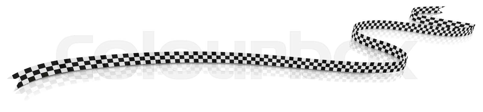 Checkered racing flag, ribbon. Vector illustration on white | Stock ...