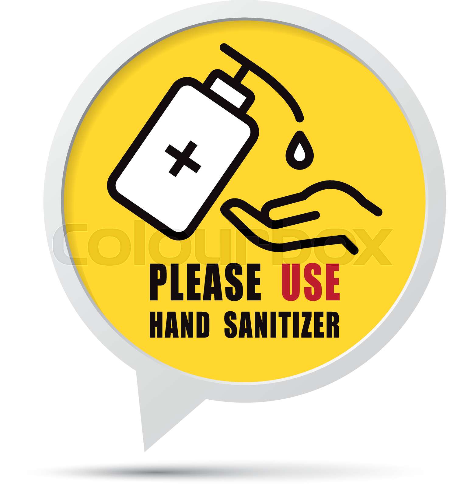Use Hand Sanitizer sign .Content - Please use hand sanitizer ...