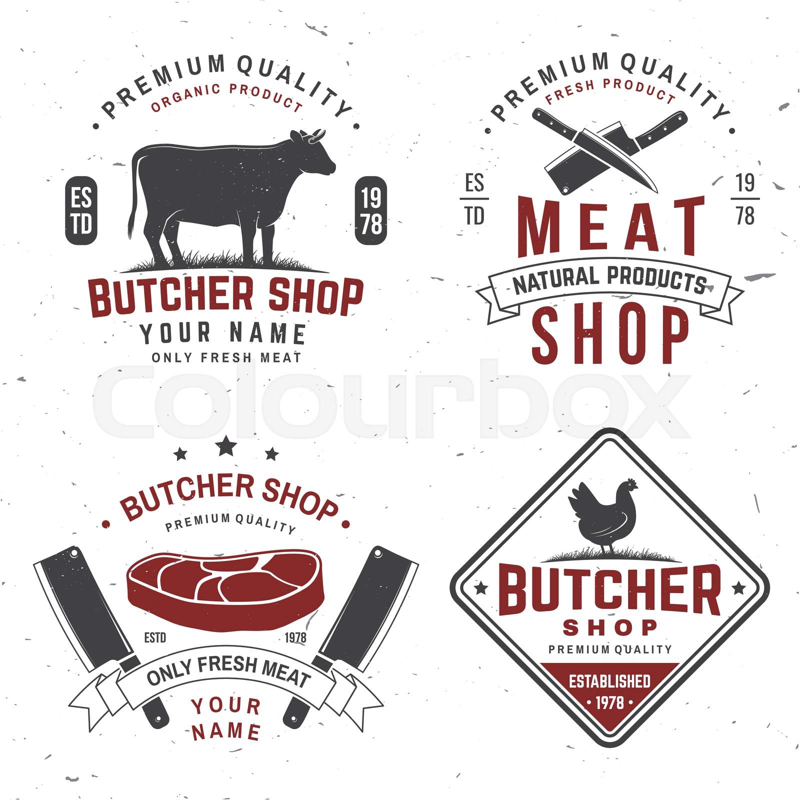 Vintage Butcher Shop Signs