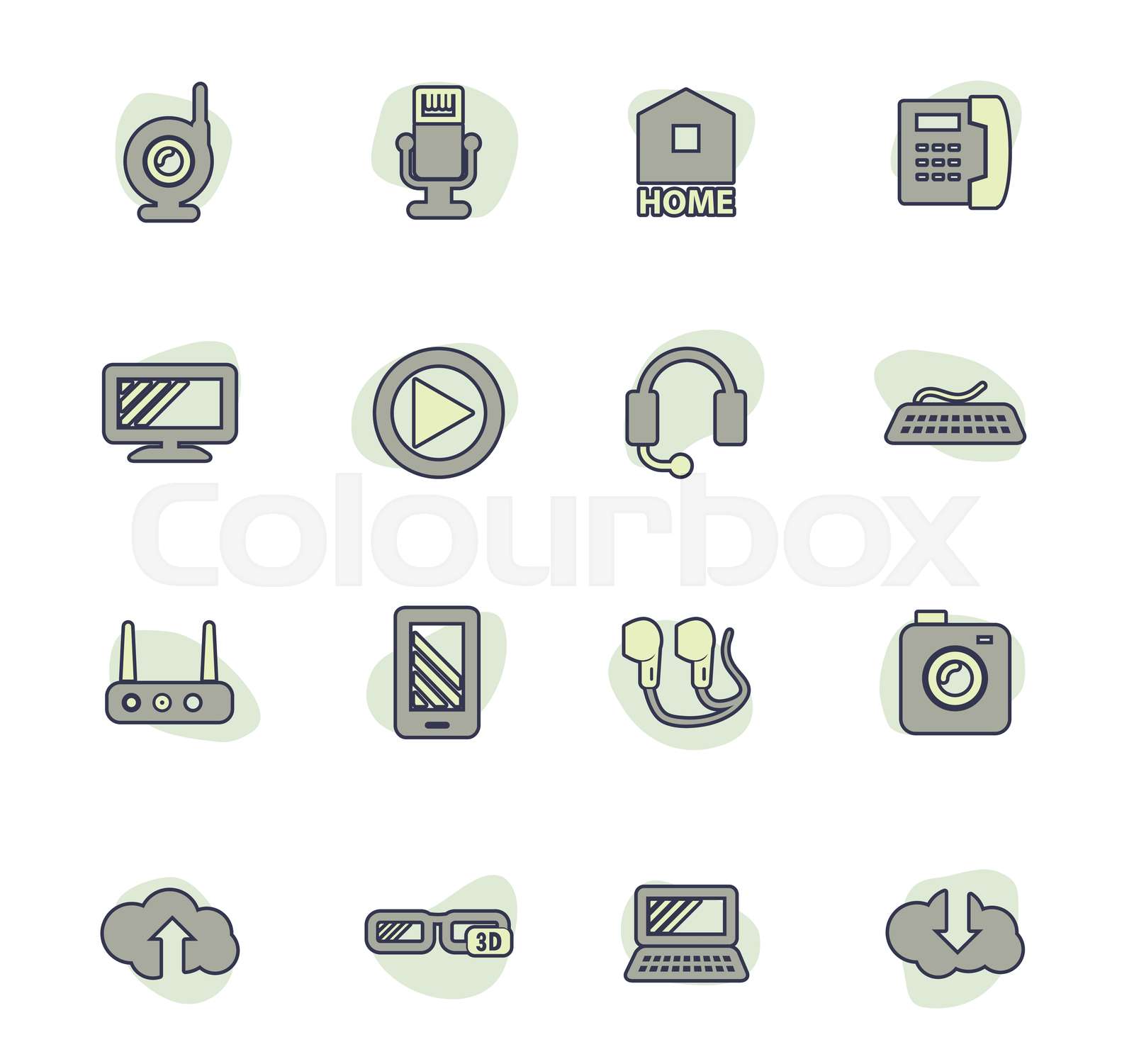 Hi tech icons set | Stock vector | Colourbox