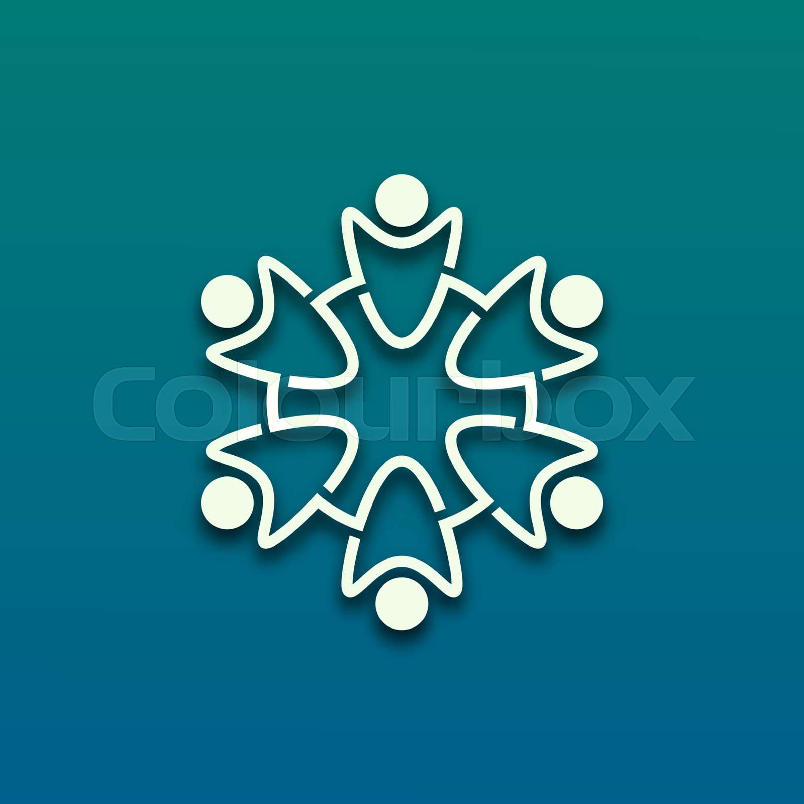 People embrace each other or work together | Stock vector | Colourbox