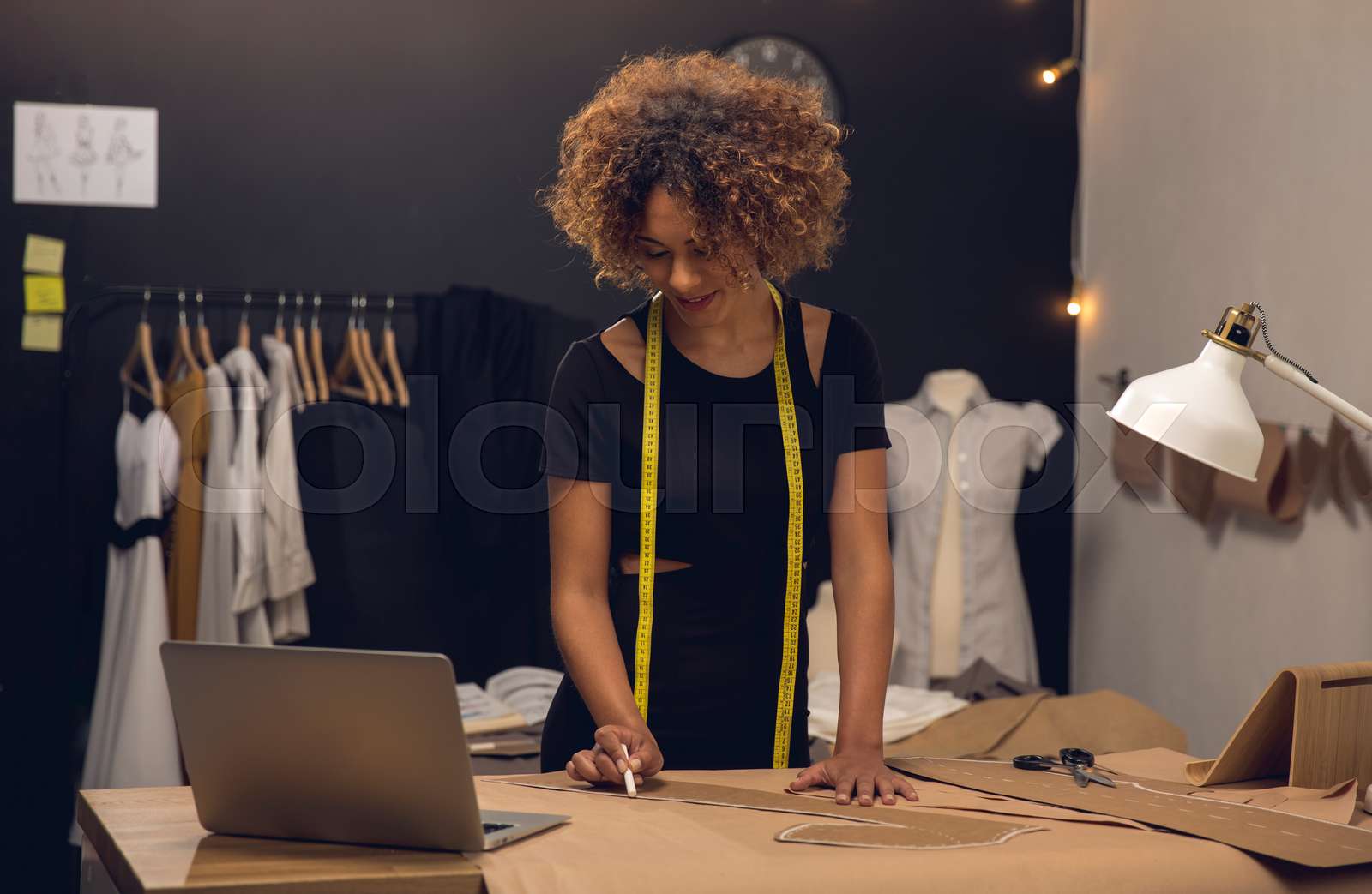Fashion designer on her Atelier | Stock image | Colourbox