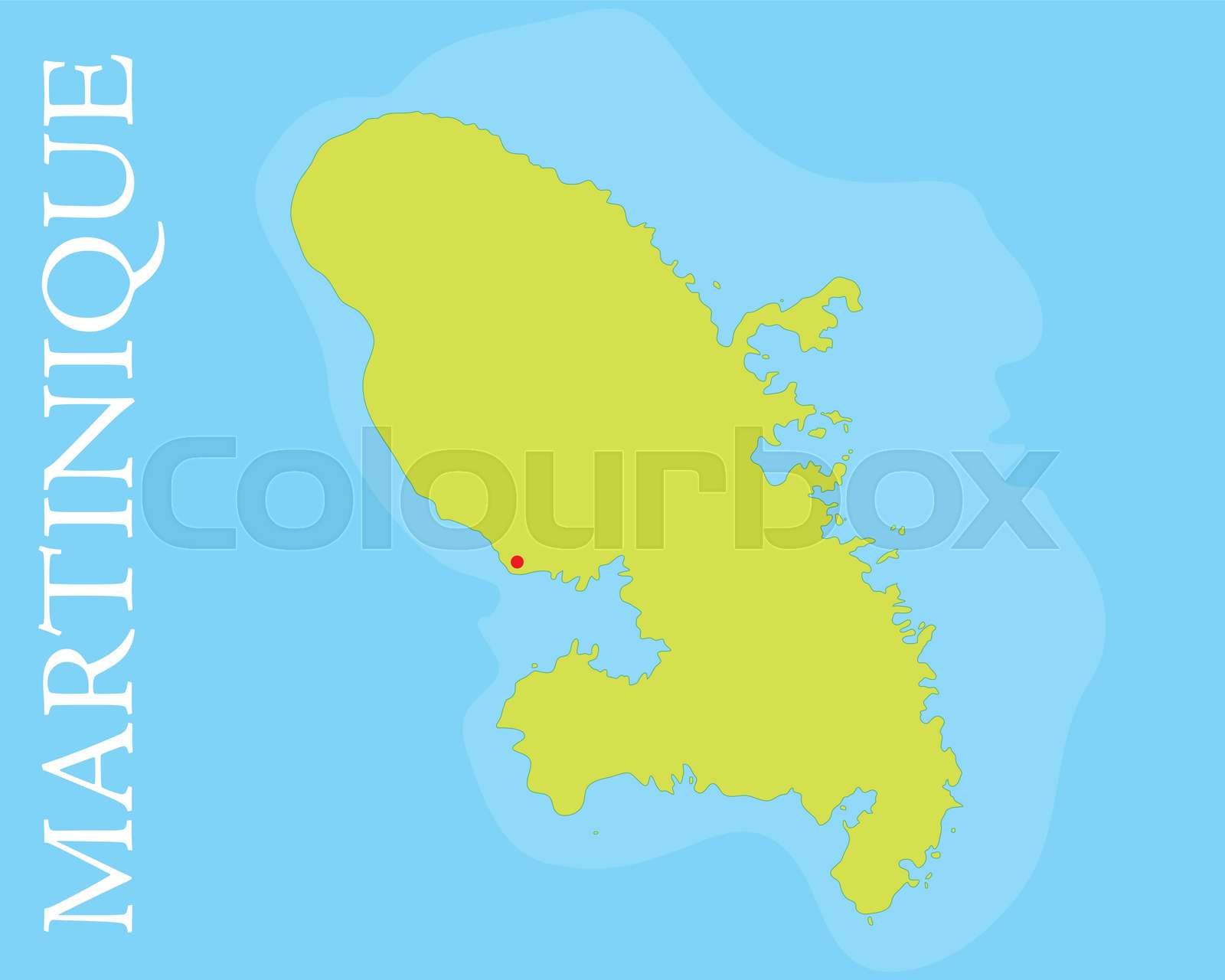 Archipelago and Department of Martinique Vector Map | Stock vector ...