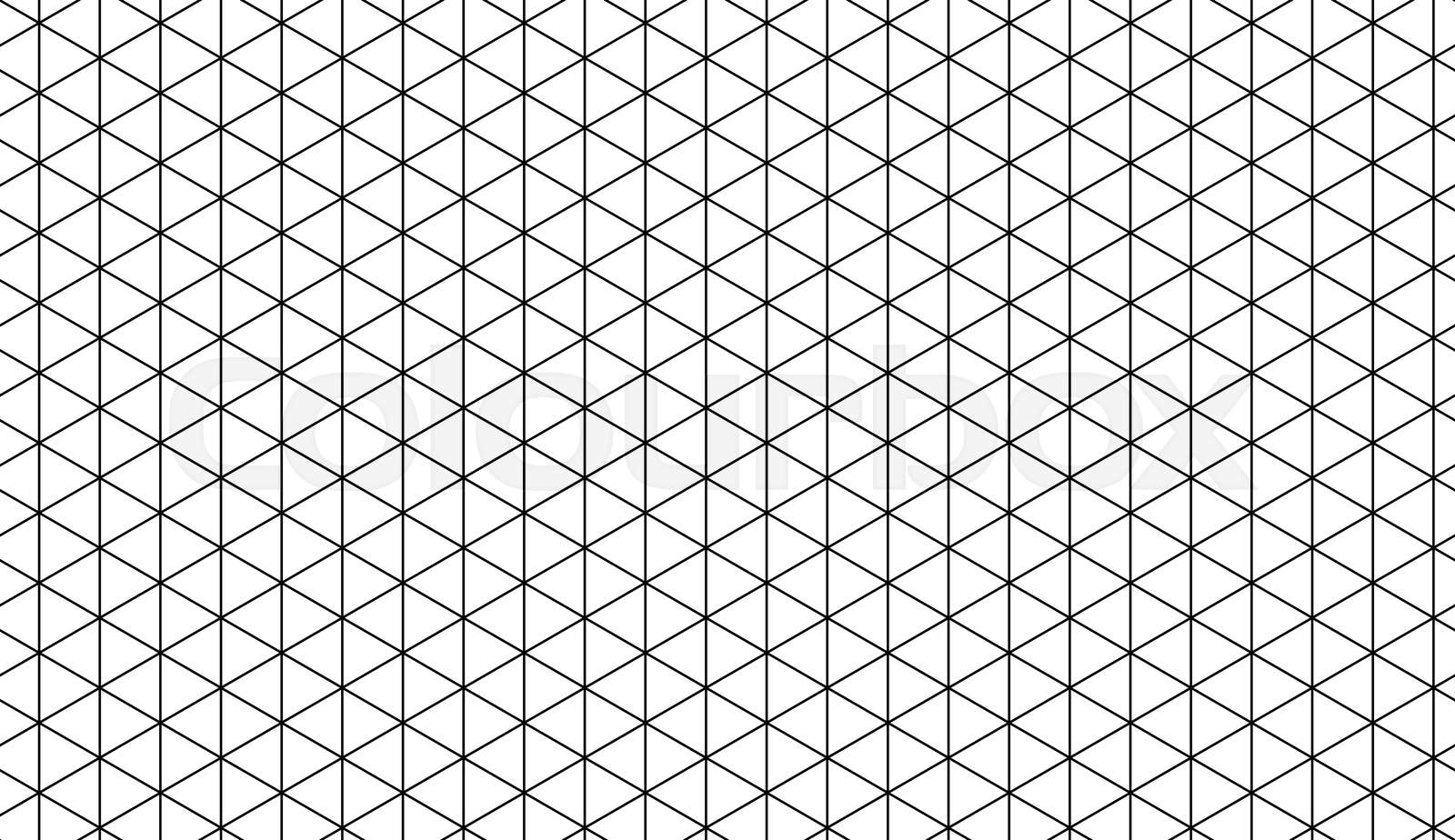 Ruled paper with a isometric geometric grid. | Stock vector | Colourbox