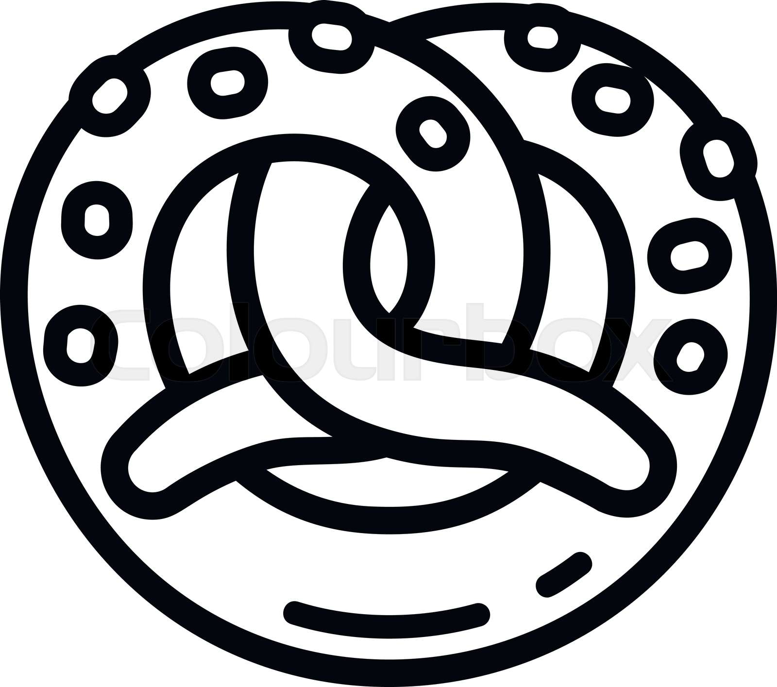 brezel, icon, kontur | Stock-Vektor | Colourbox