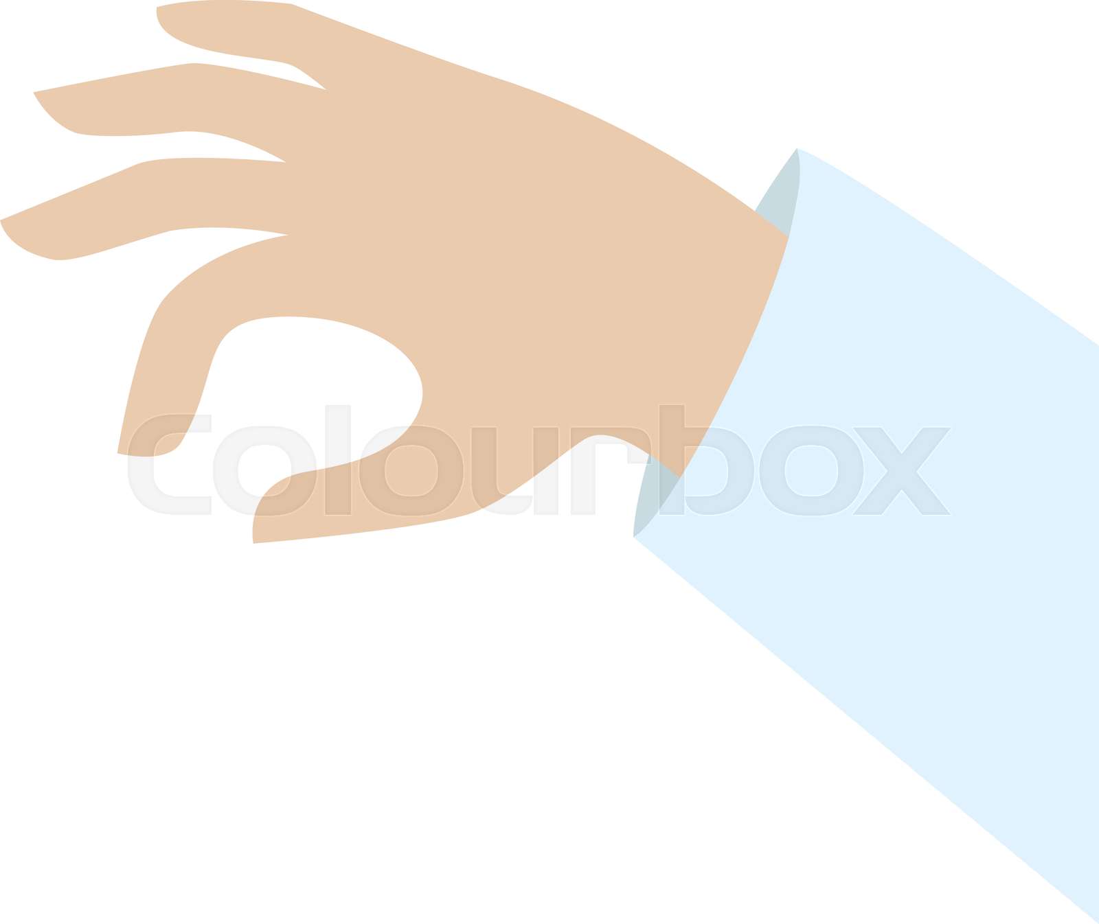Hand take icon, flat style | Stock vector | Colourbox