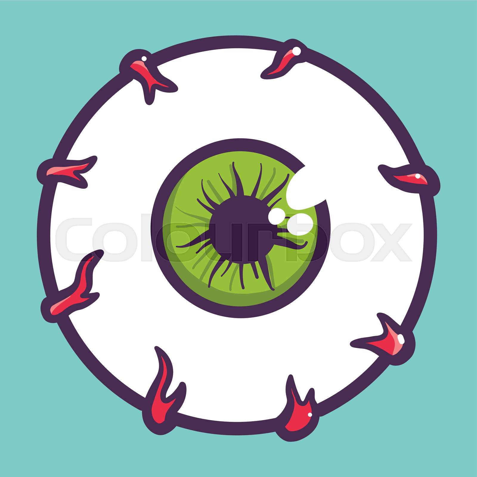 Eyeball icon, hand drawn style | Stock vector | Colourbox