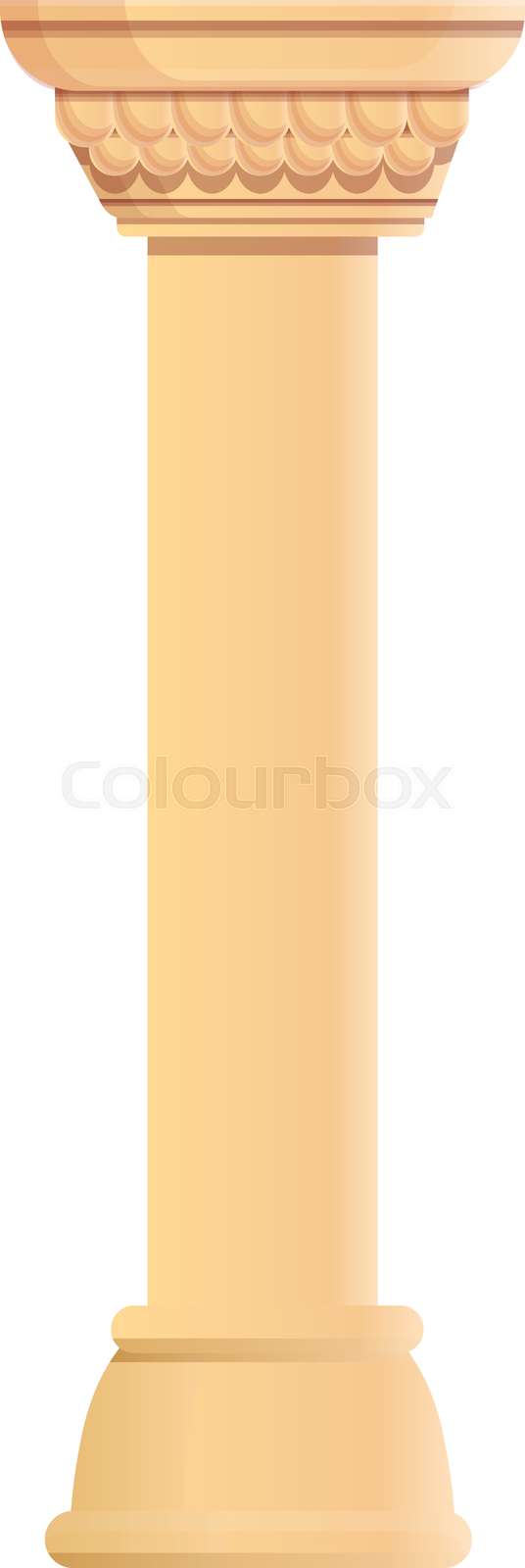 Roman pillar icon, cartoon style | Stock vector | Colourbox