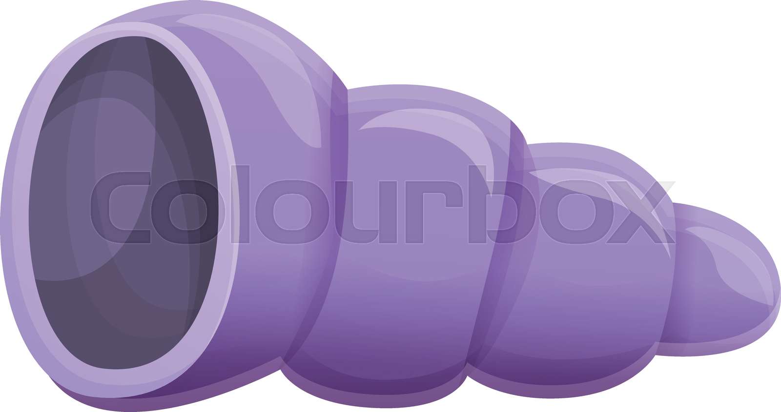 Purple shell icon, cartoon style | Stock vector | Colourbox