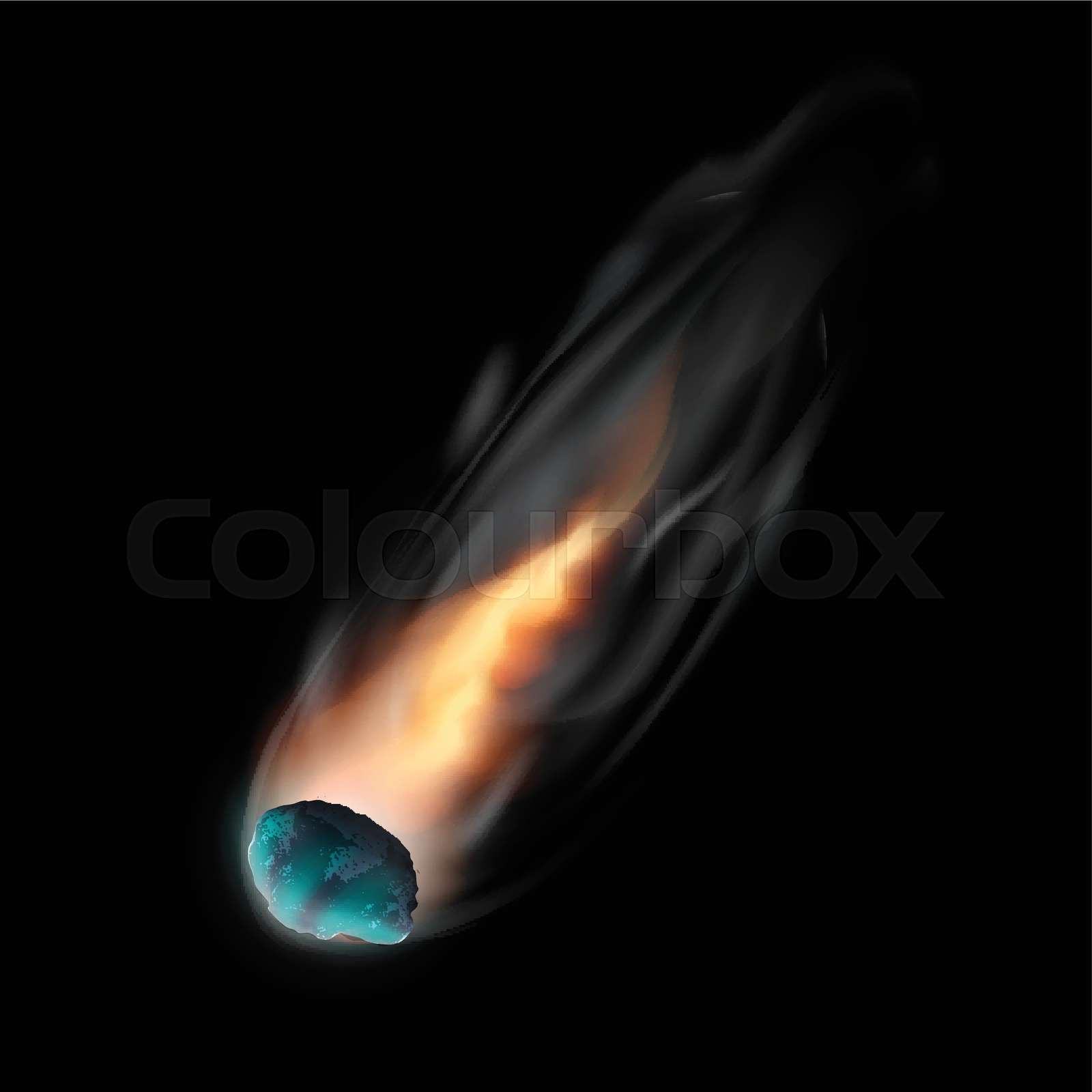Space meteorite icon, realistic style - Stock Image - Everypixel