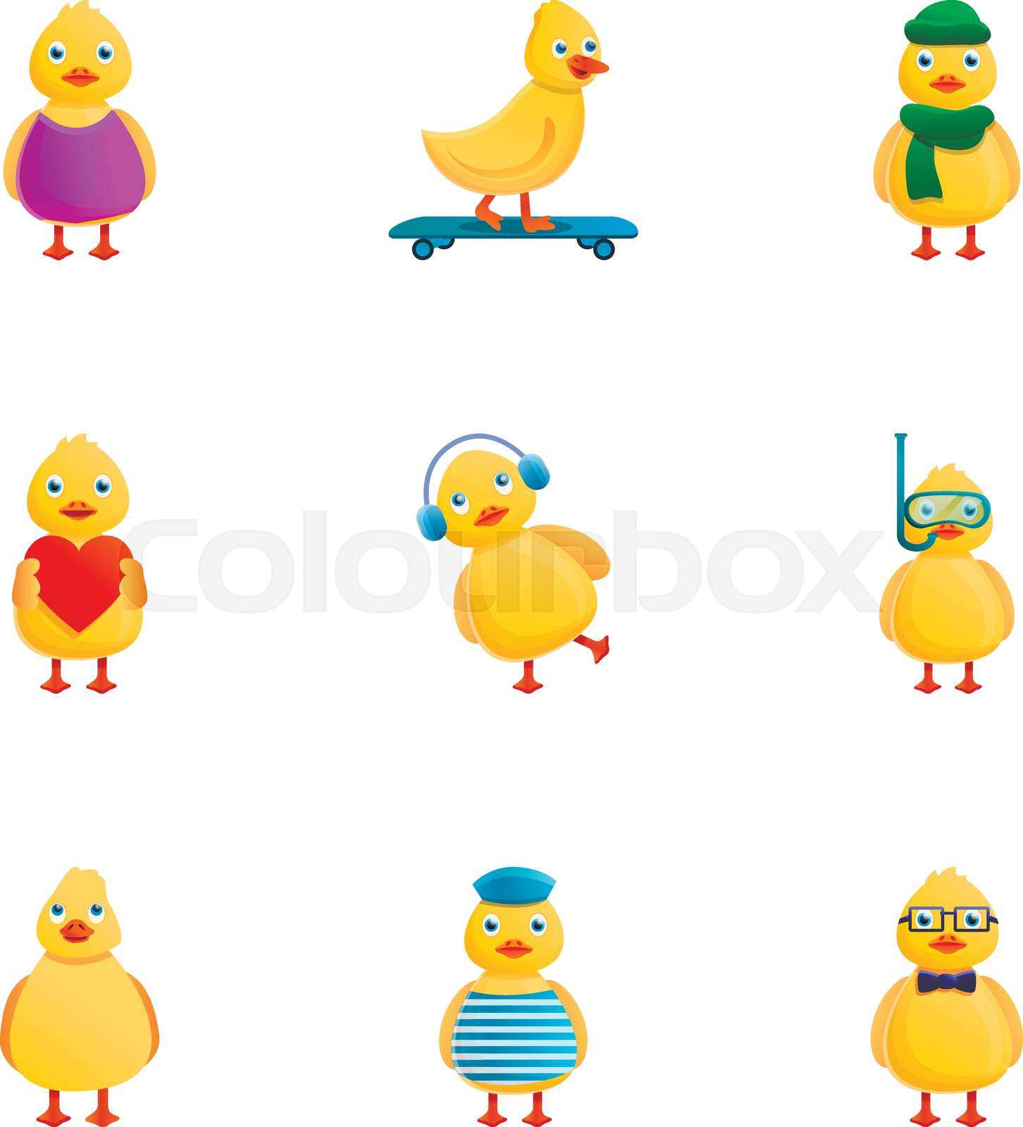 niedlich, ente, icon | Stock-Vektor | Colourbox