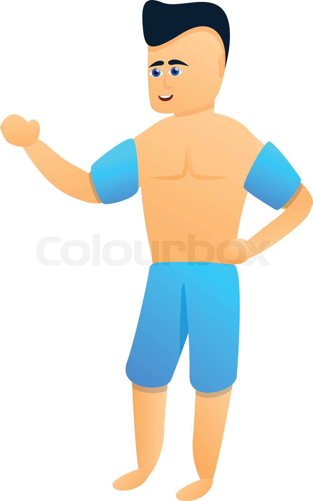 Boy pool equipment icon, cartoon style | Stock vector | Colourbox