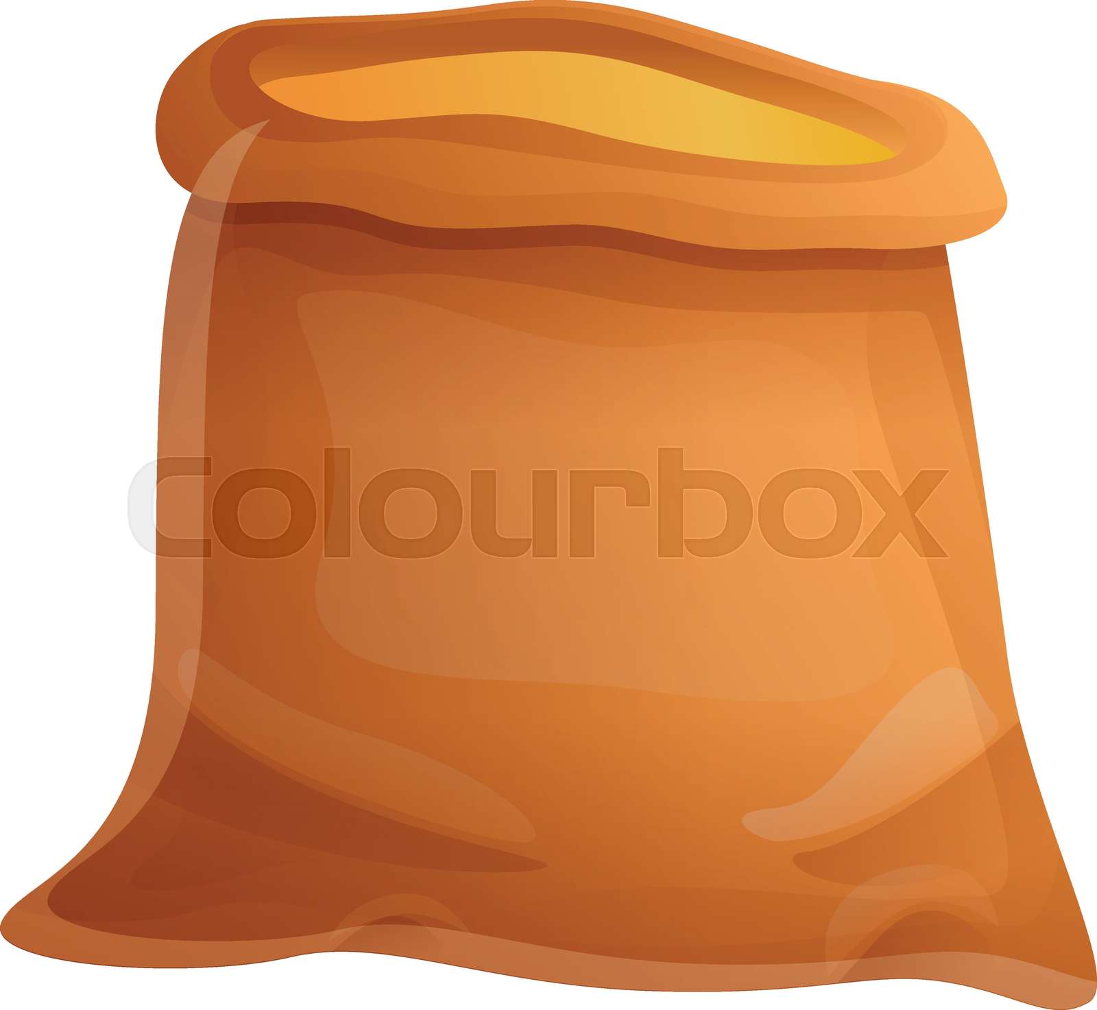 Open sack icon, cartoon style | Stock vector | Colourbox