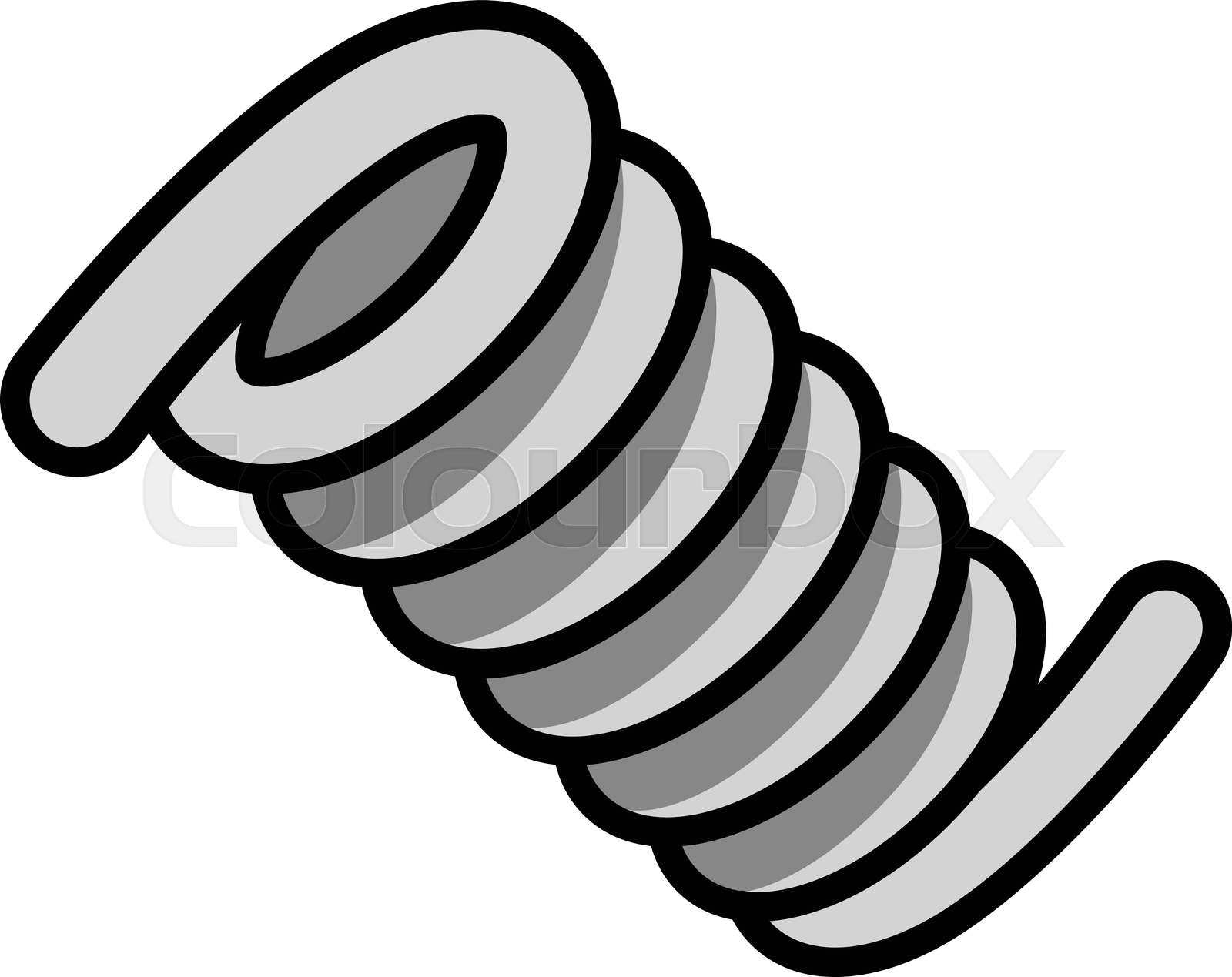 Jump coil icon, outline style | Stock vector | Colourbox