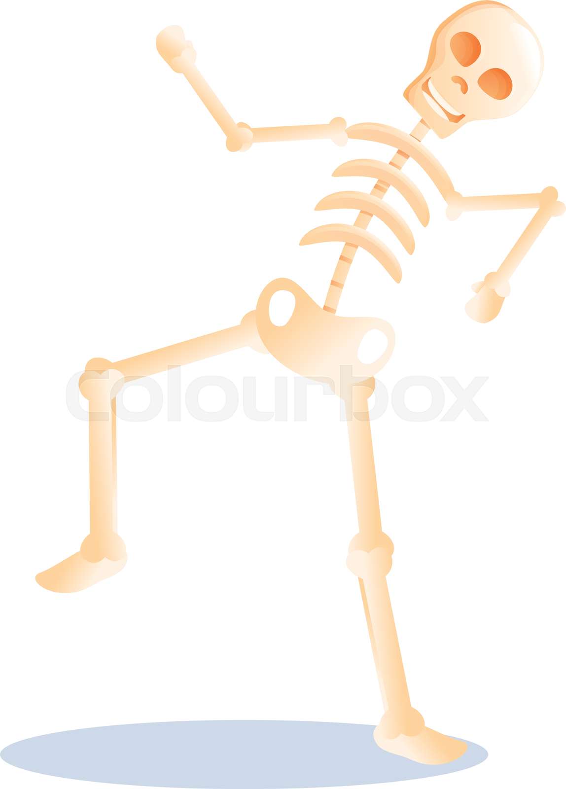 Smiling skeleton icon, cartoon style | Stock vector | Colourbox
