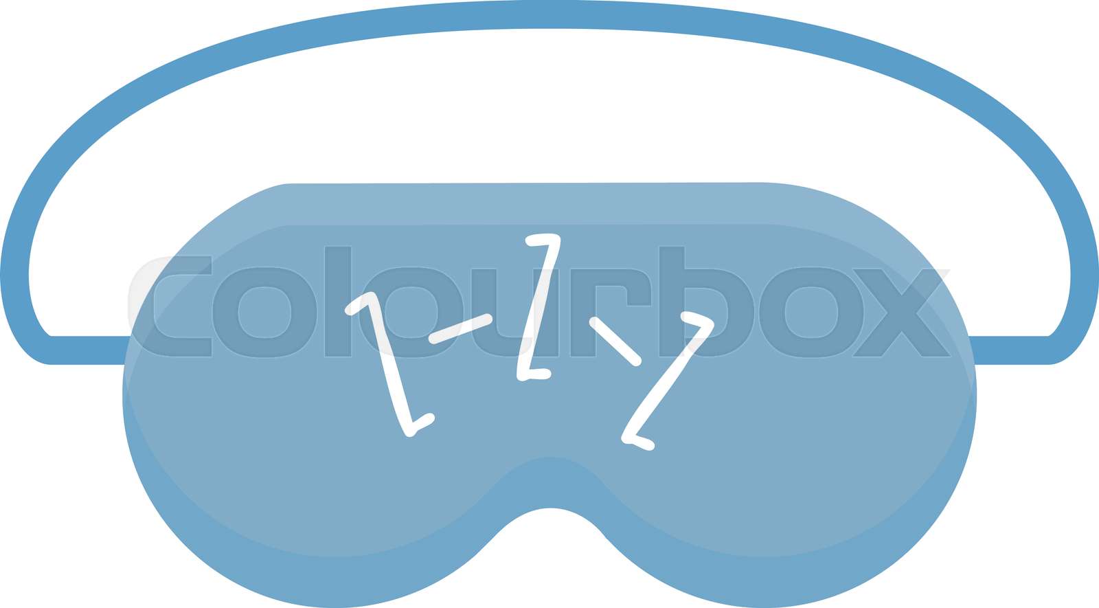 Zzz sleeping mask icon, cartoon style | Stock vector | Colourbox