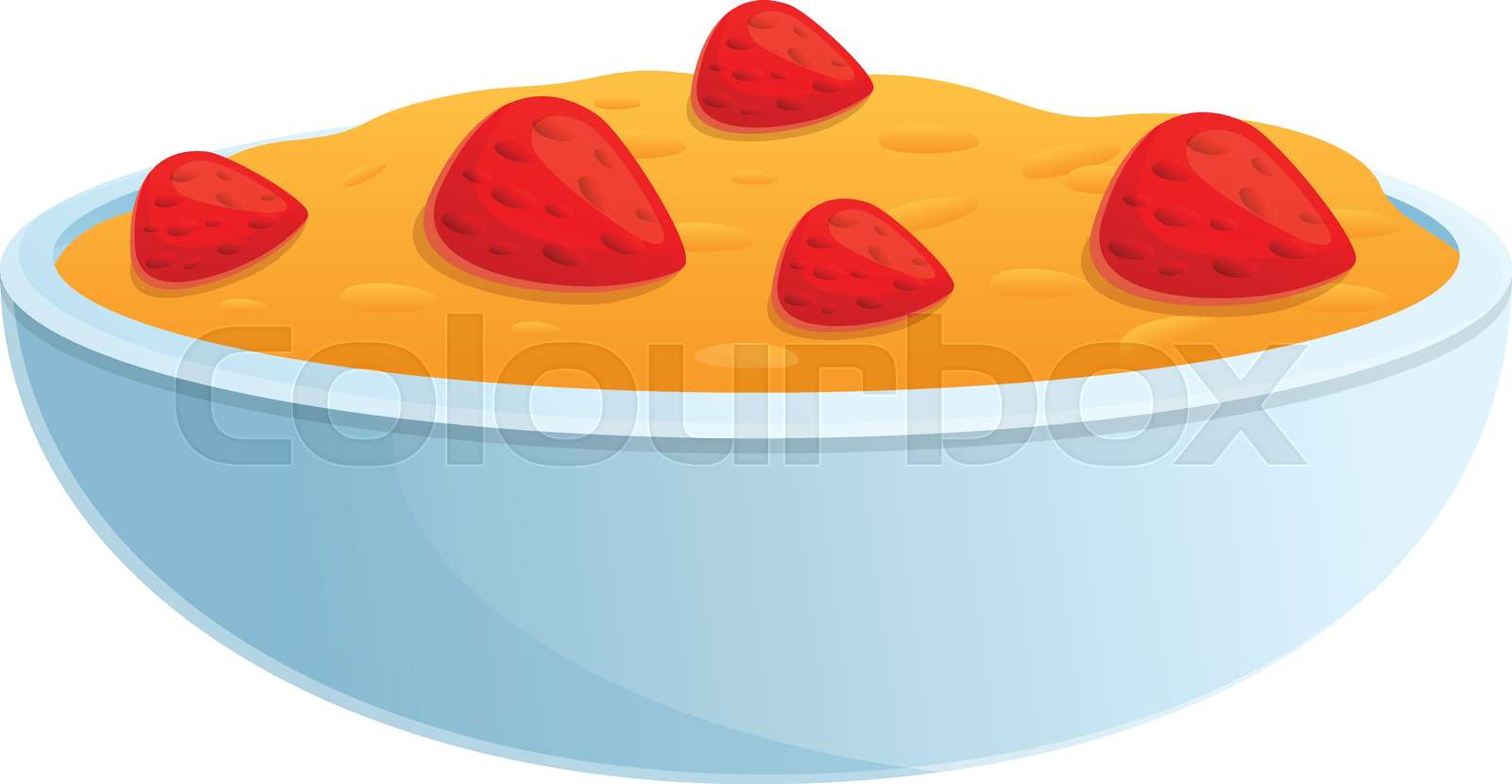 Muesli bowl icon, cartoon style | Stock vector | Colourbox