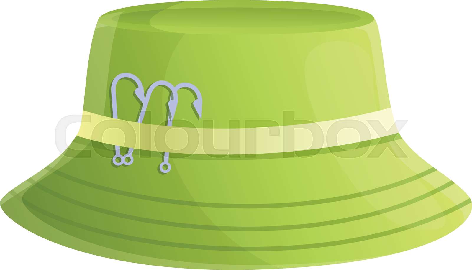 Fisherman hook hat icon, cartoon style | Stock vector | Colourbox