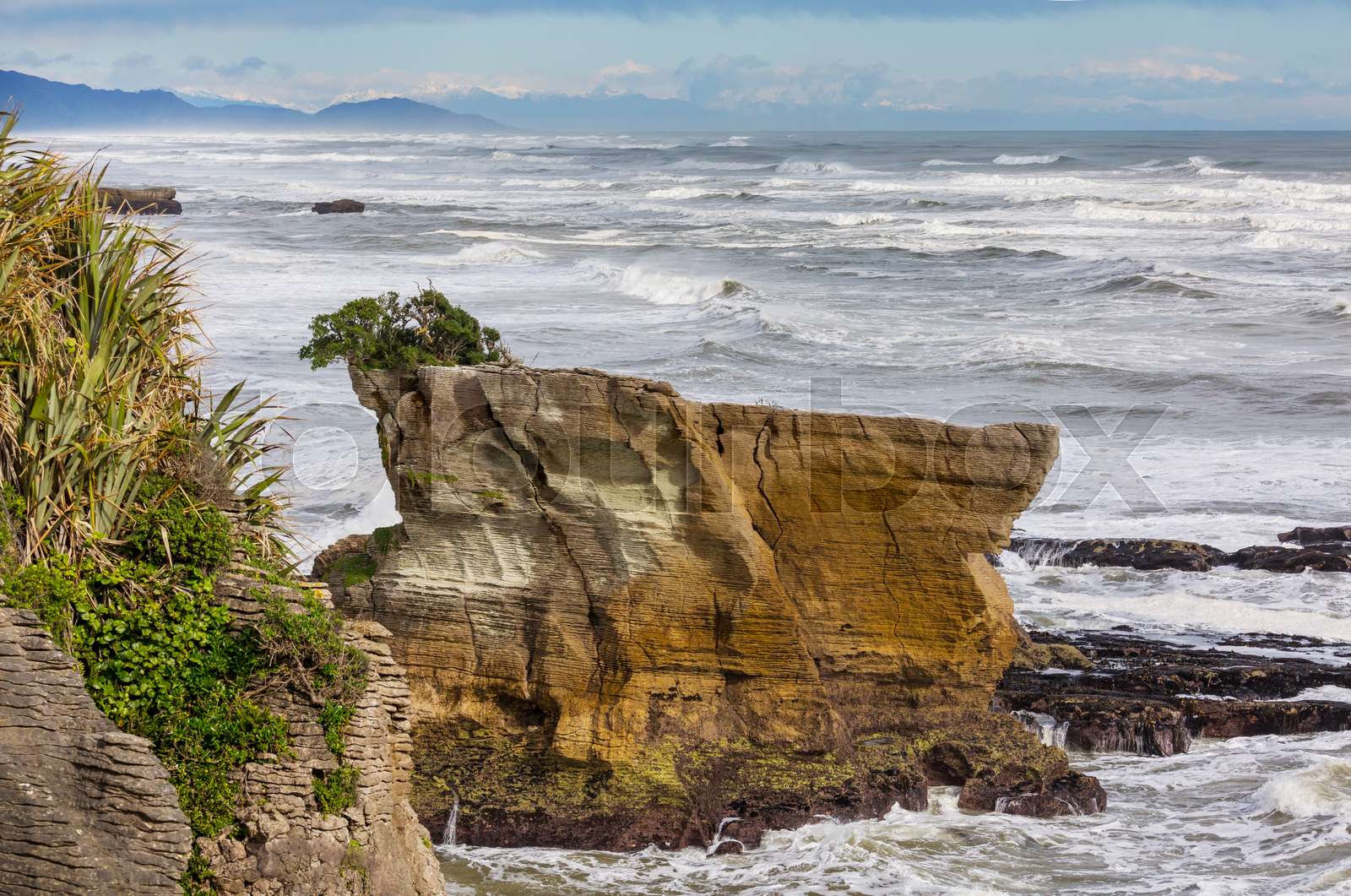 Pancake rock | Stock image | Colourbox