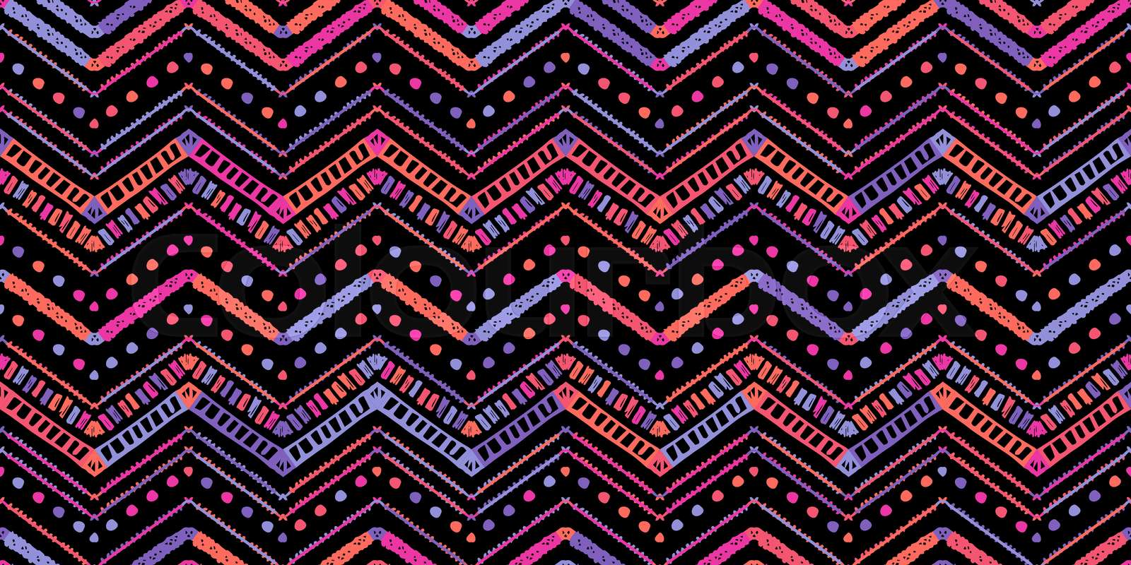 Retro zigzag african style pattern. Chevron design | Stock vector ...