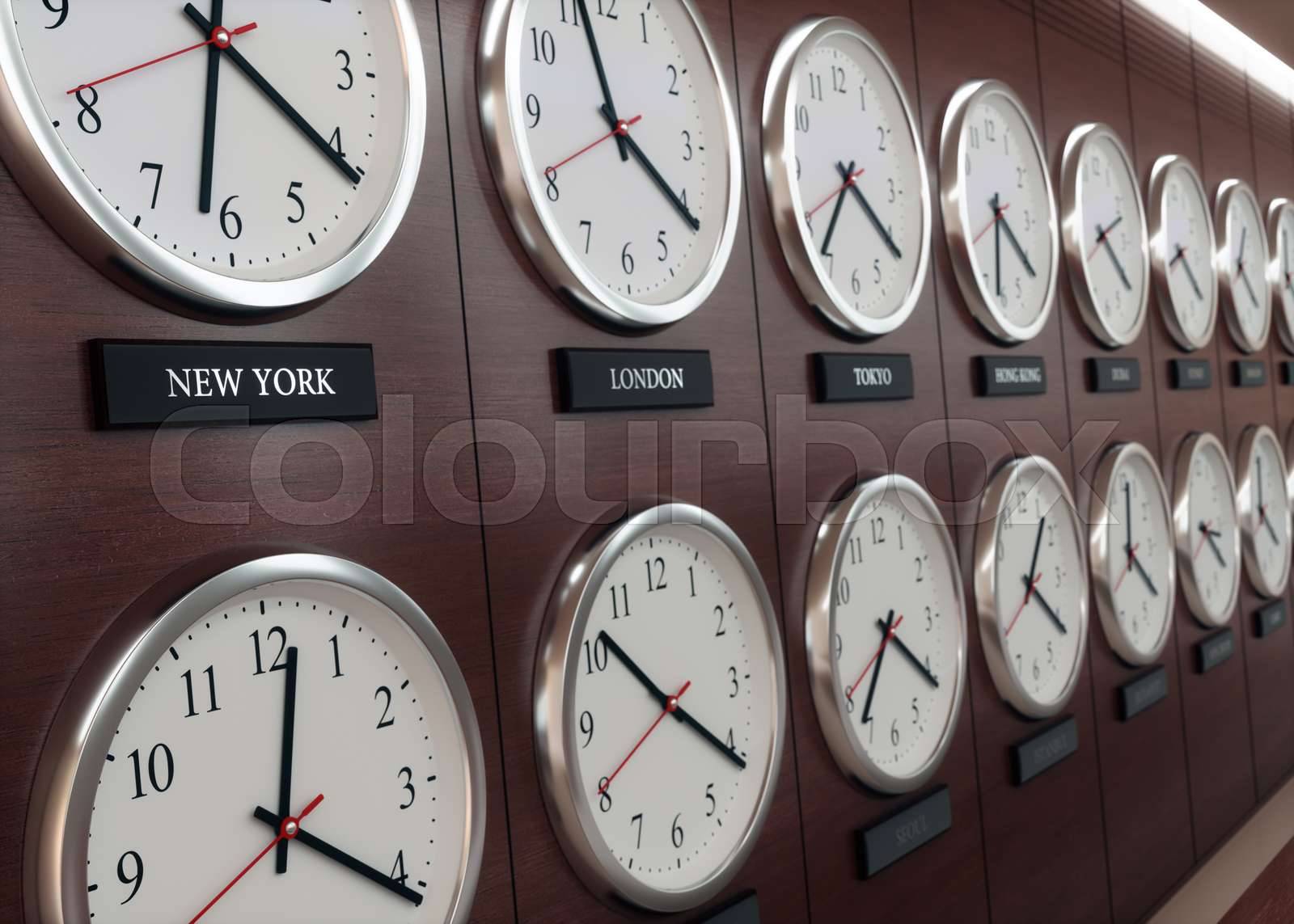 Time Zone Business World Clock | Stock image | Colourbox