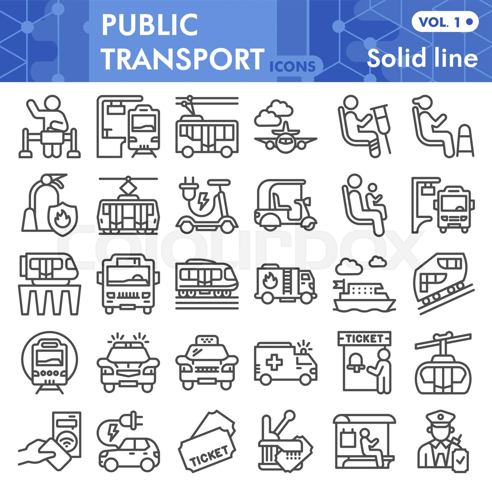 Public Transport Icons