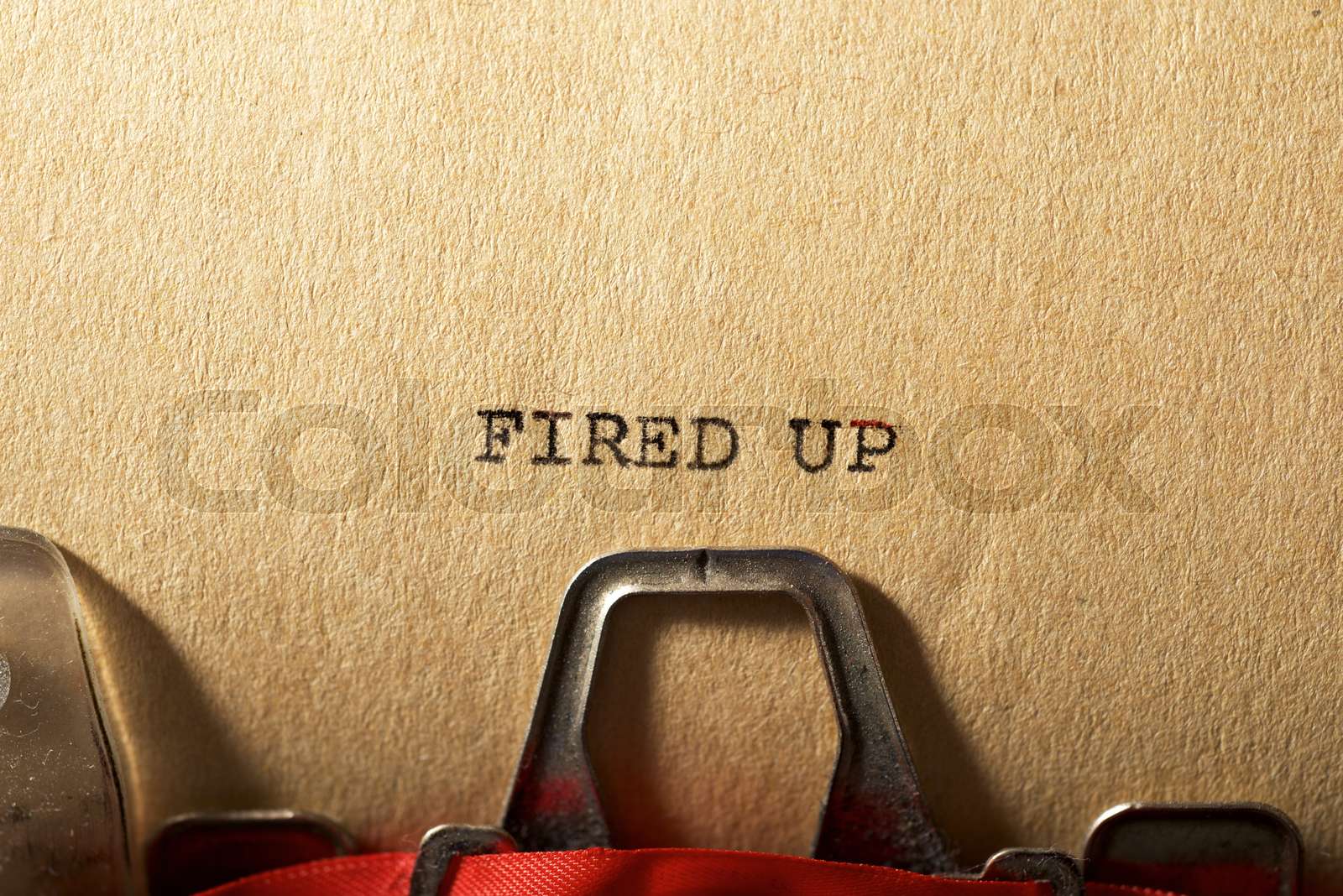 Fired up text | Stock image | Colourbox