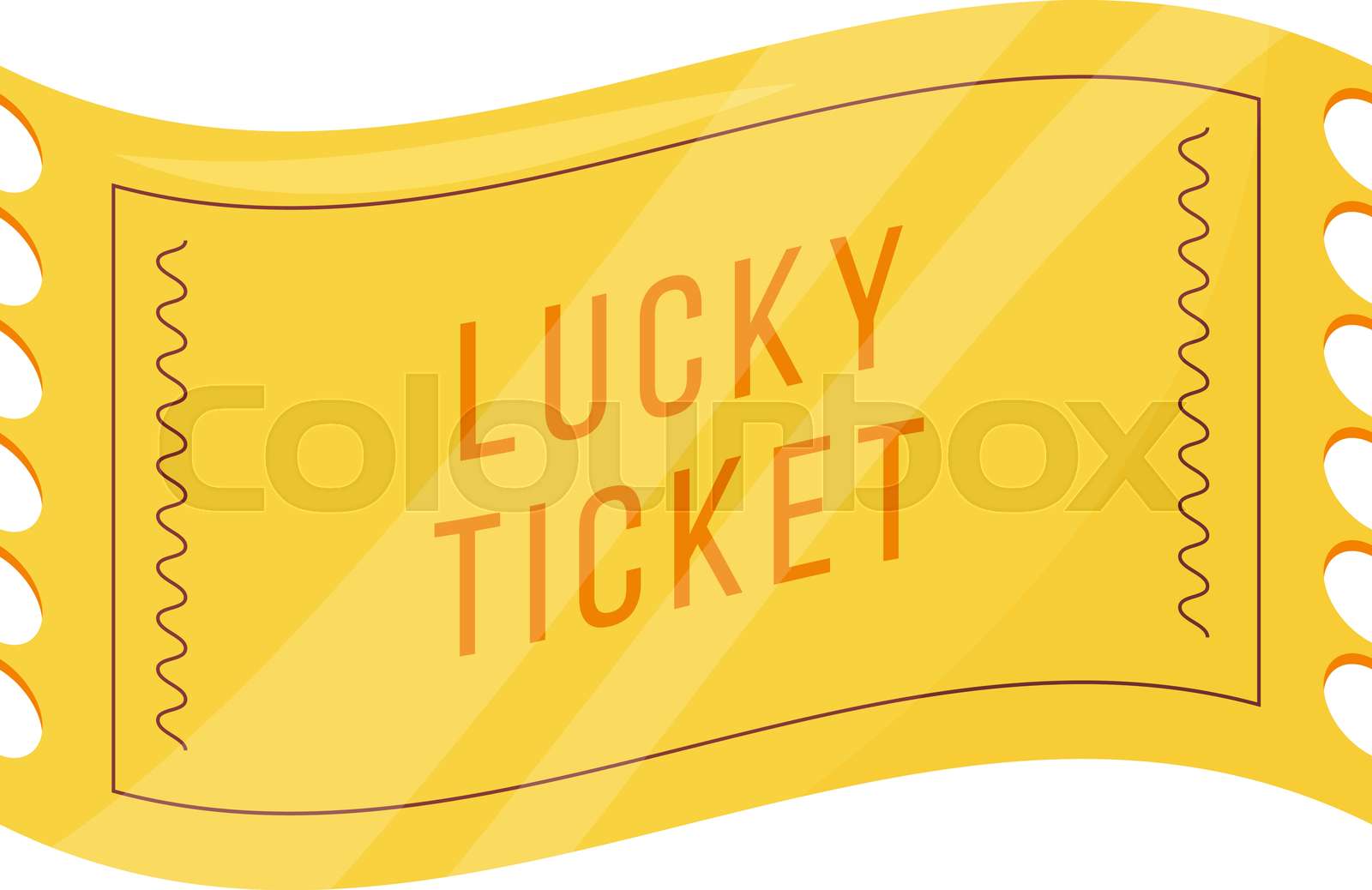 Lucky ticket cartoon vector illustration. Fortunate talisman, special ...