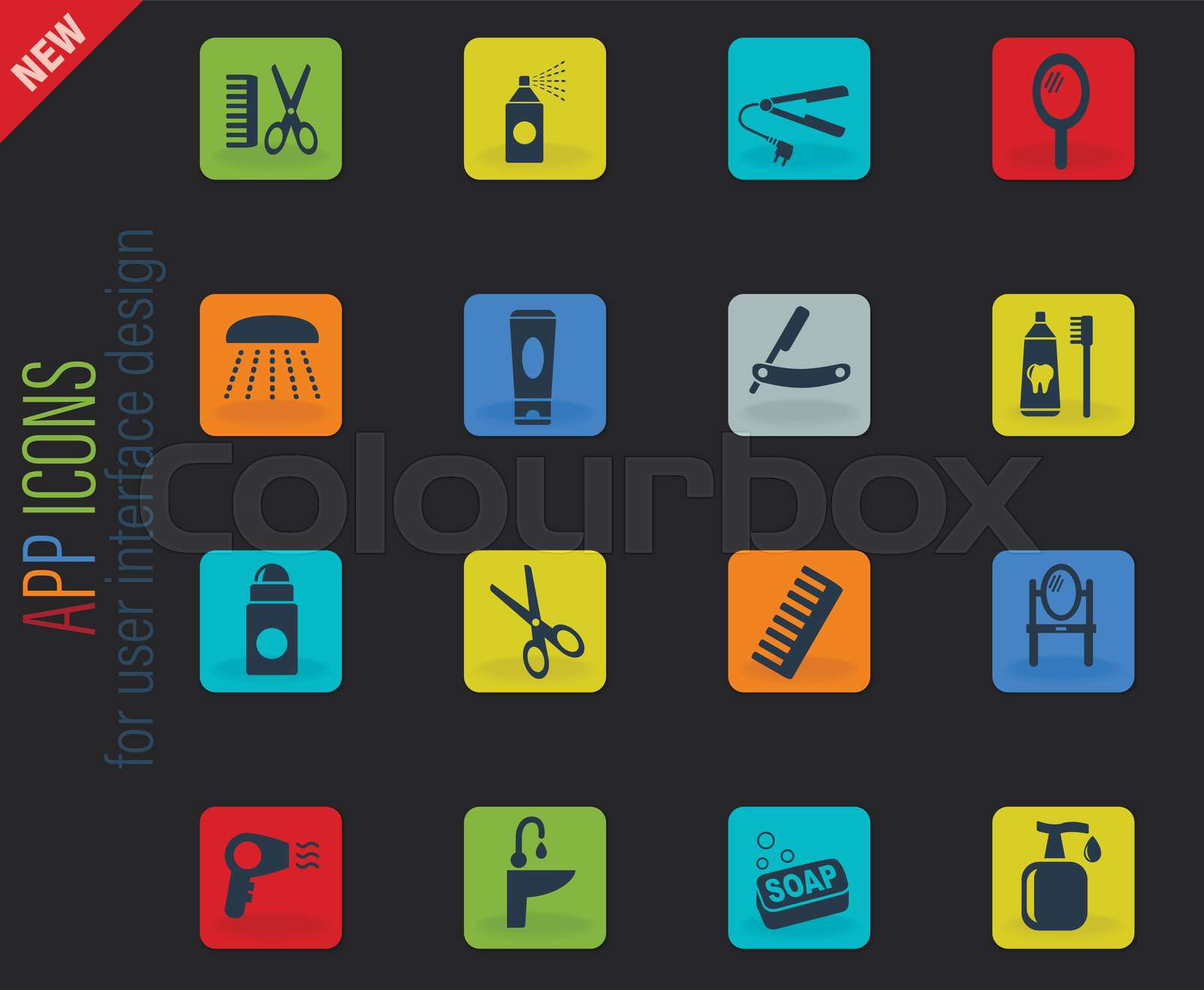 personal care icon set | Stock vector | Colourbox
