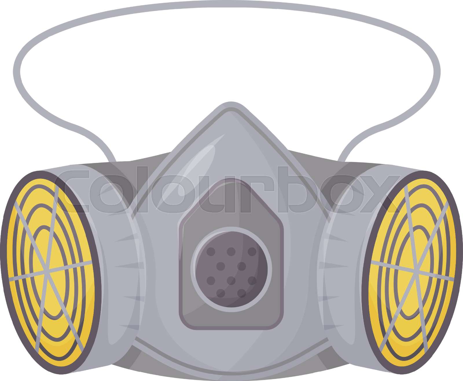Powered air-purifying respirator cartoon vector illustration | Stock ...