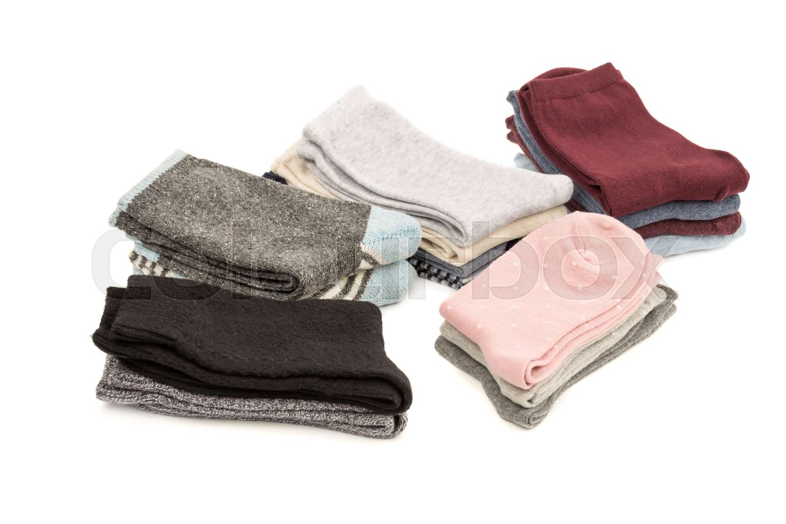 Stacks of socks | Stock image | Colourbox