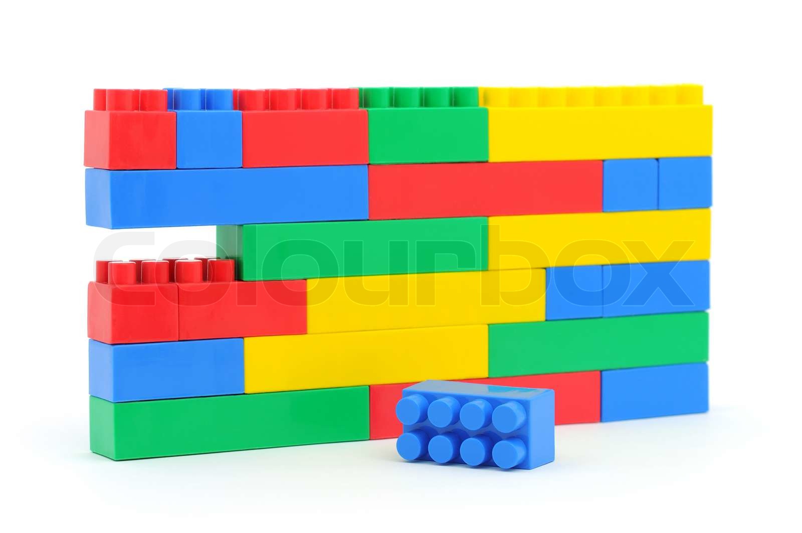 Building a wall from blocks | Stock image | Colourbox