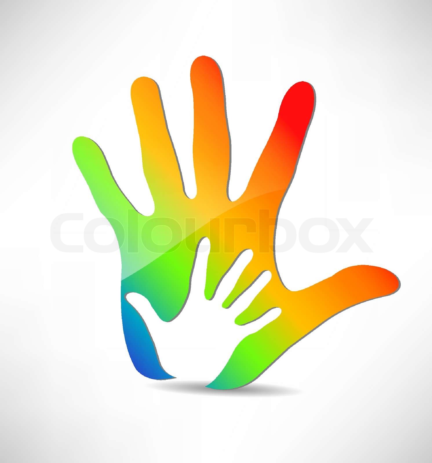Hands silhouette | Stock vector | Colourbox