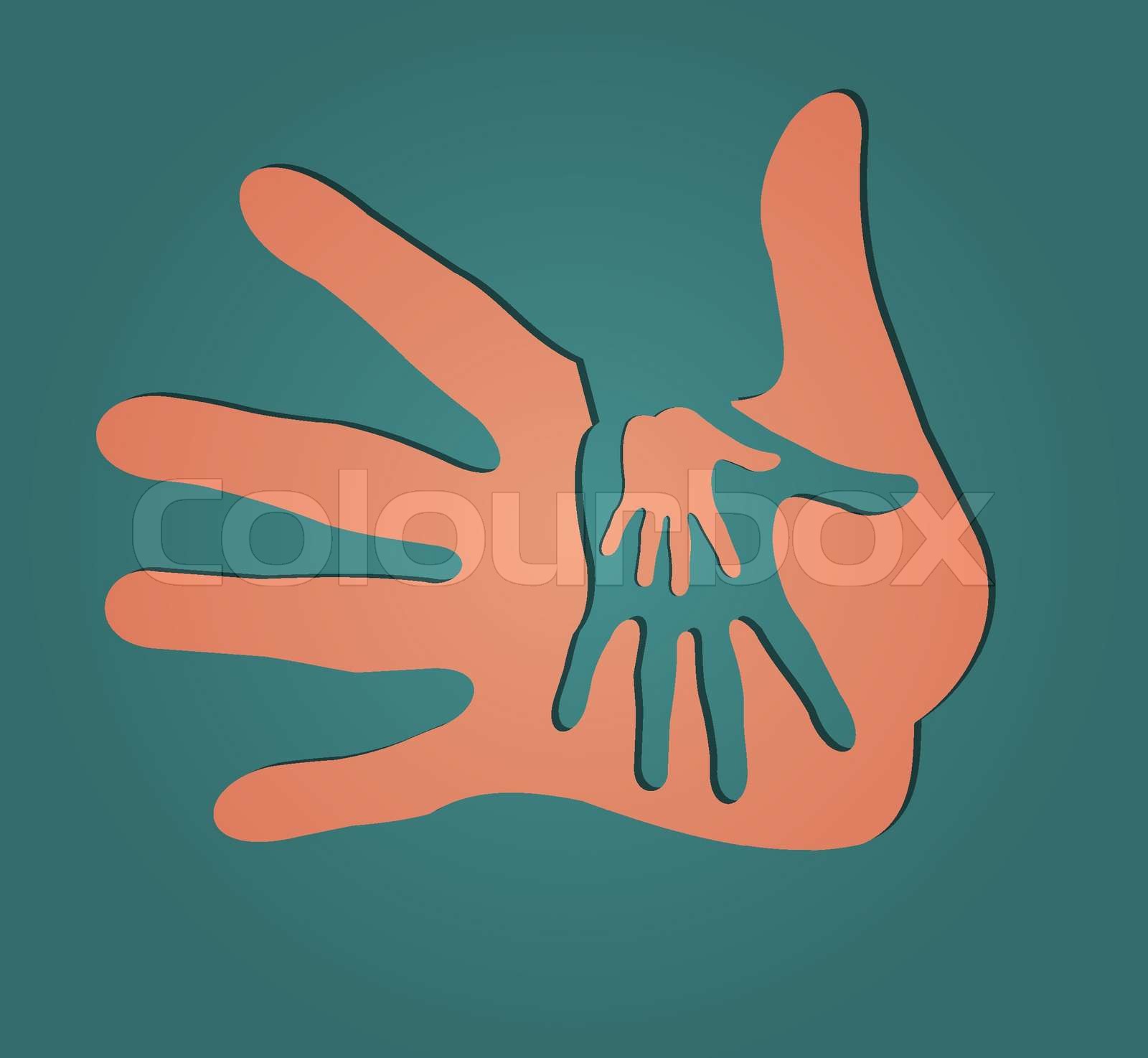 Caring hands | Stock vector | Colourbox