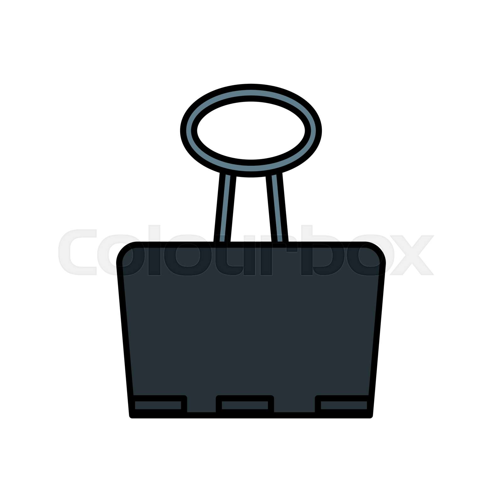 paper clip vector design template illustration | Stock vector | Colourbox