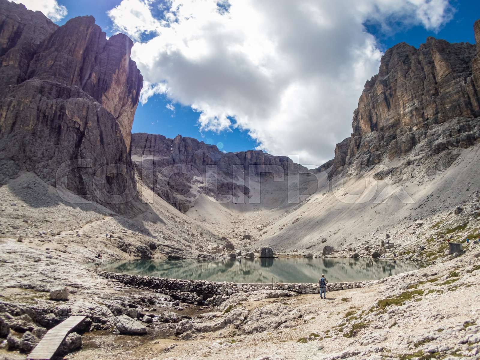 Pisciadu via ferrata of the Sella group near Piz Boe | Stock image ... Pisciadu via ferrata of the Sella group near Piz Boe | Stock image ...