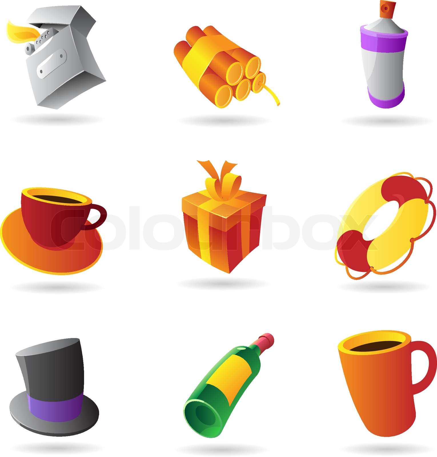 Miscellaneous icons | Stock vector | Colourbox