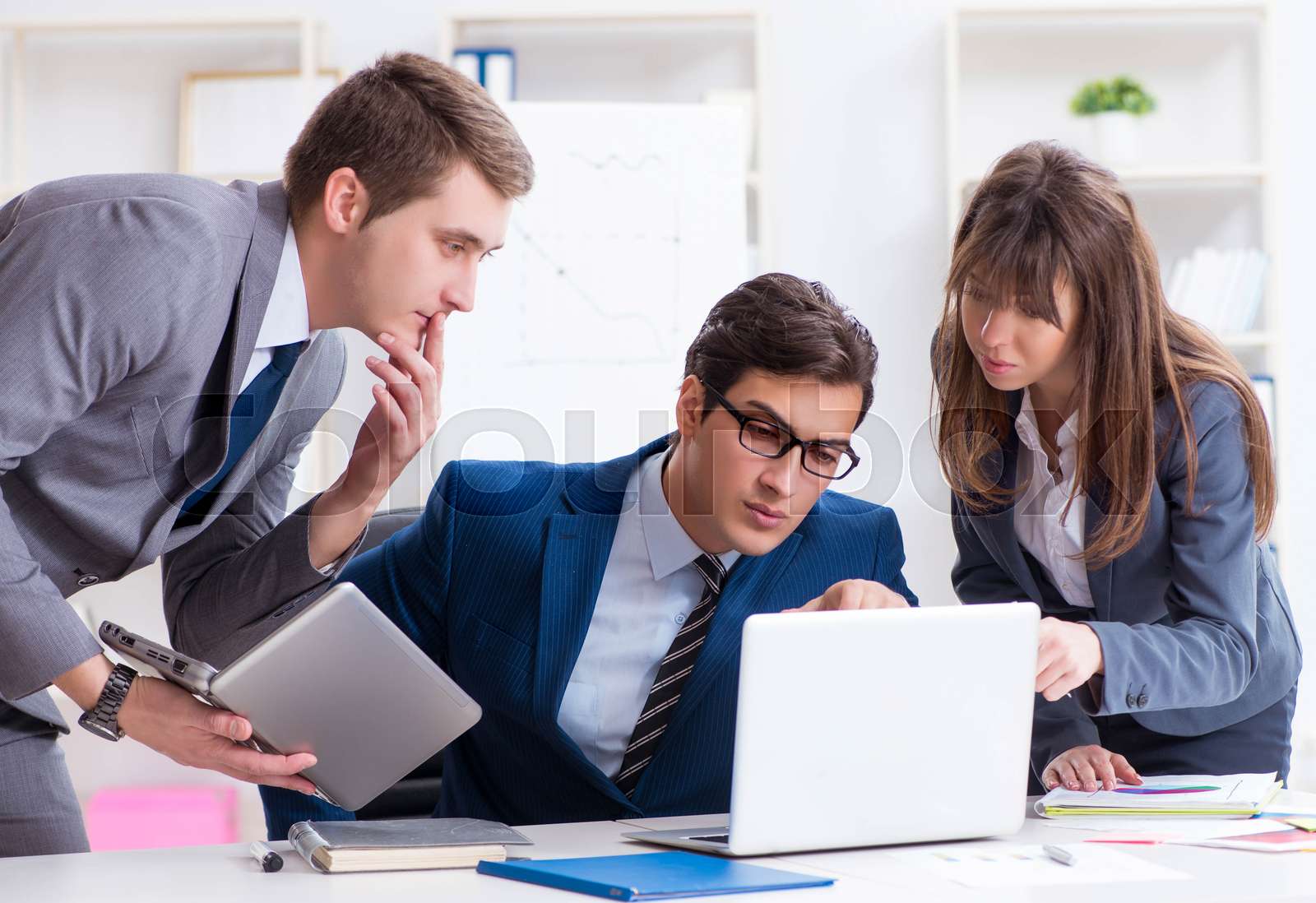 Business meeting with employees in the office | Stock image | Colourbox