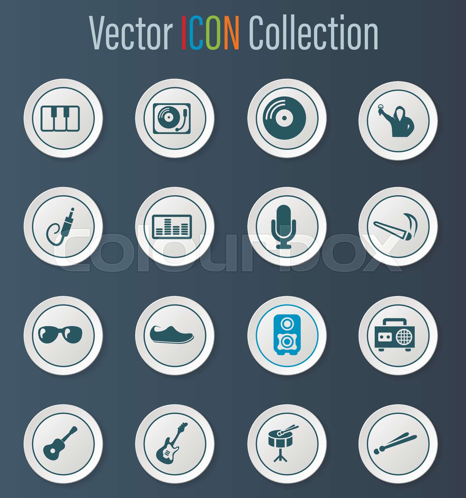 Disco Or Club icons set | Stock vector | Colourbox