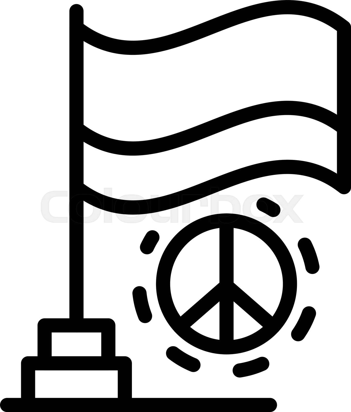 frieden, fahne, icon | Stock-Vektor | Colourbox