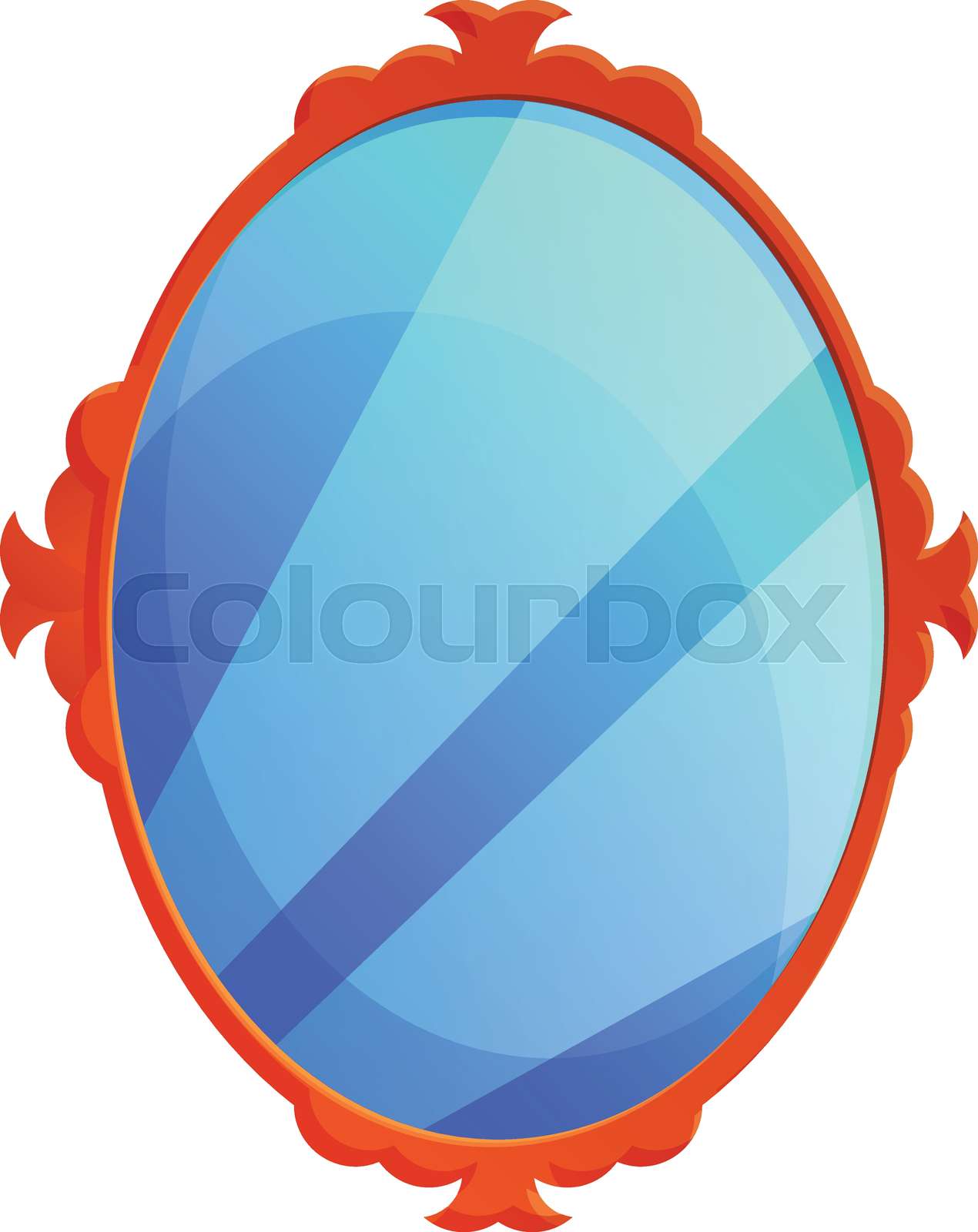 Dressing room mirror icon, cartoon style | Stock vector | Colourbox